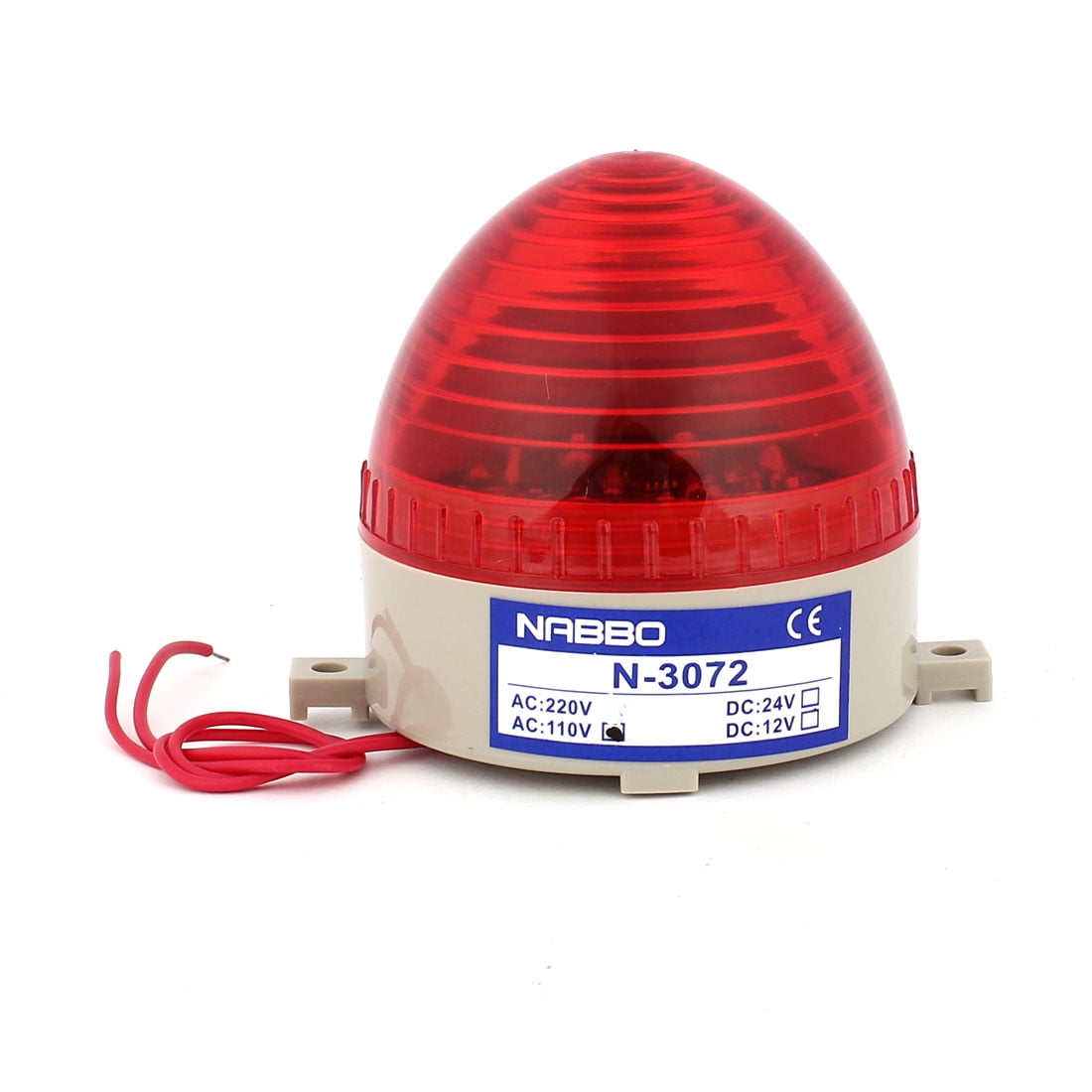 Industrial 110V Red Blinking Warning Light Flash Signal Tower Lamp ...