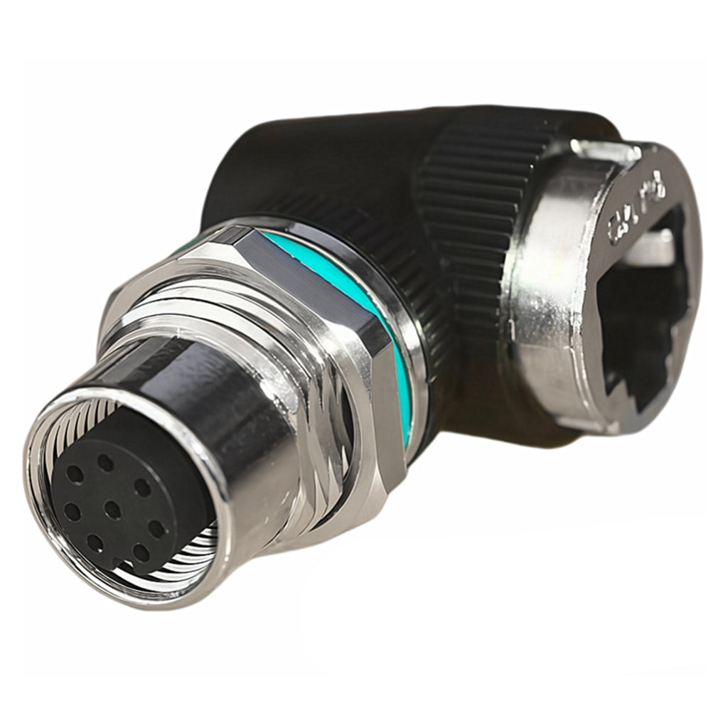 Industrial 12mm 8Pin to RJ45 Ethernet Connectors Adapter IP68 Rating ...