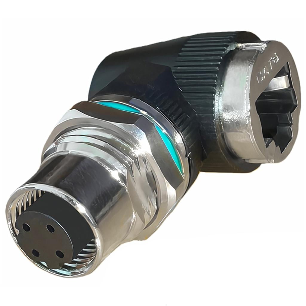 Industrial 12mm 8Pin to RJ45 Ethernet Connectors Adapter IP68 ...