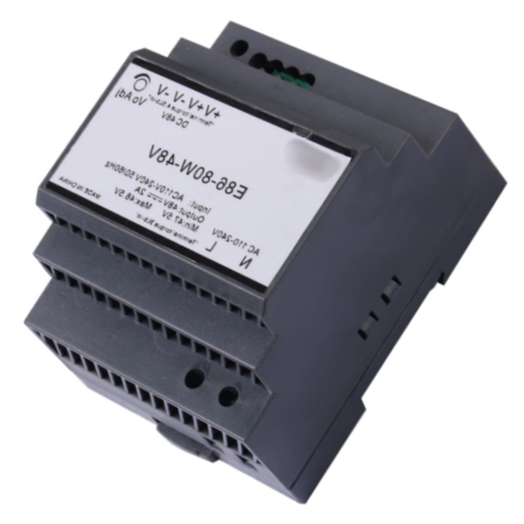Industrial 220V To 48V Voltages Converters 80W Output DIN Rails Mount ...