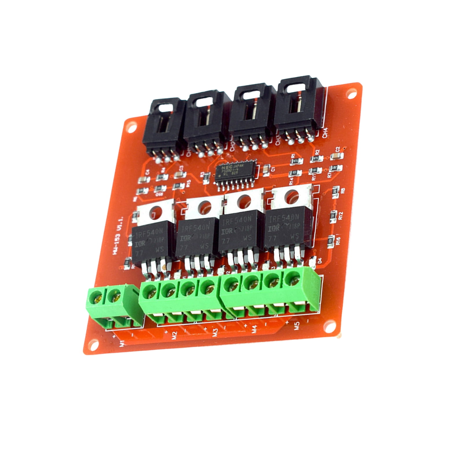 Industrial 4 Channel MOSFET Switching Board IRF540 Power Handling Motor ...