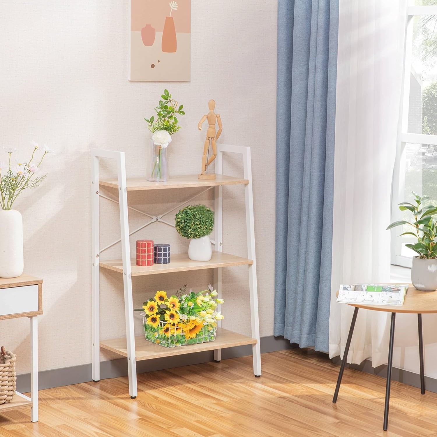 Industrial 4-Tier Bookshelf Freestanding Rustic Display Bookcase ...