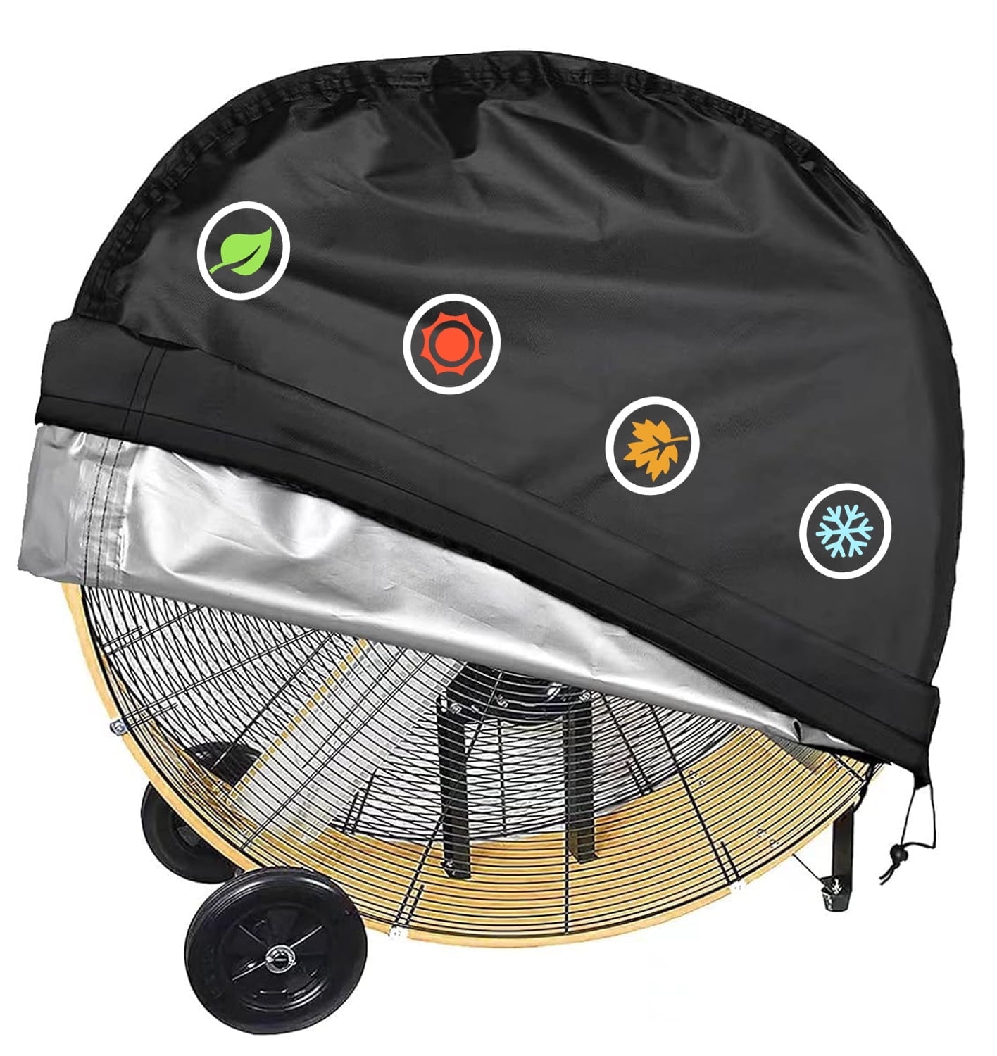 Industrial 42" Direct-Drive Drum Fan Cover,420D Outdoor Fan Cover, Belt ...