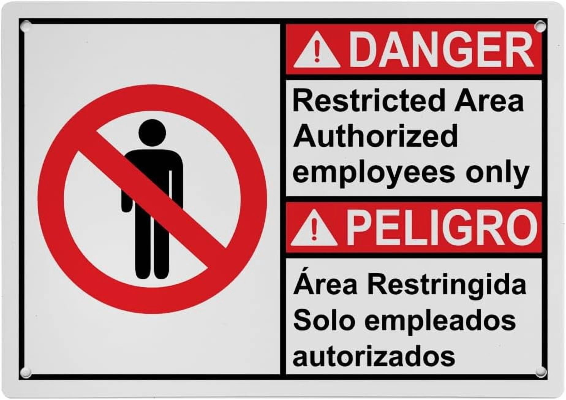 Industrial ANSI Authorized Personnel Only Sign - 8"x12" Weatherproof ...