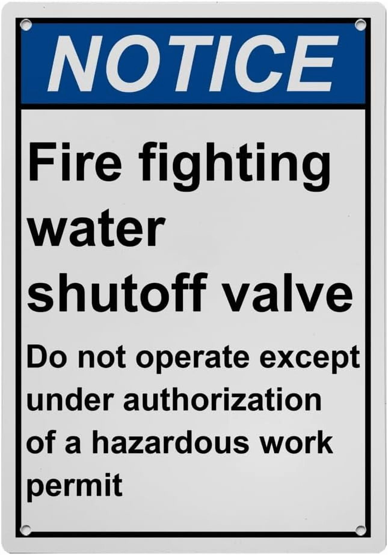 Industrial ANSI Emergency Shut Off Warning Sign - 8"x12" for Indoor ...
