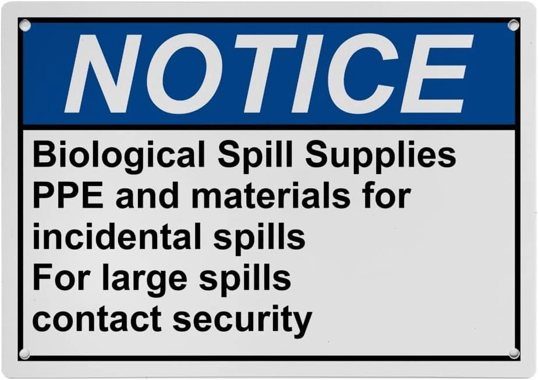 Industrial ANSI Hazardous Material Warning Sign - 8"x12" for Indoor ...