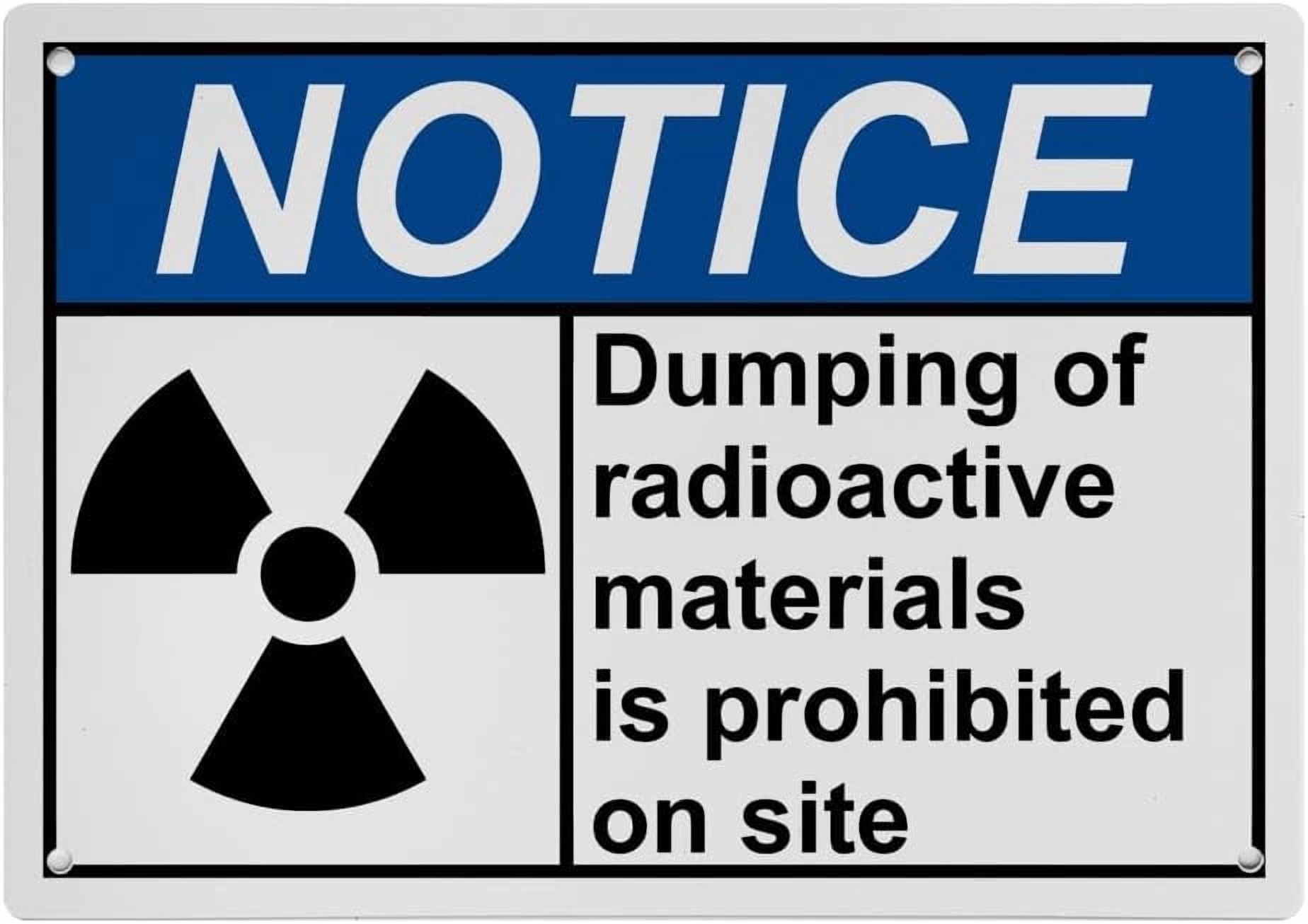 Industrial ANSI Hazardous Material Warning Sign - 8"x12" Weatherproof ...