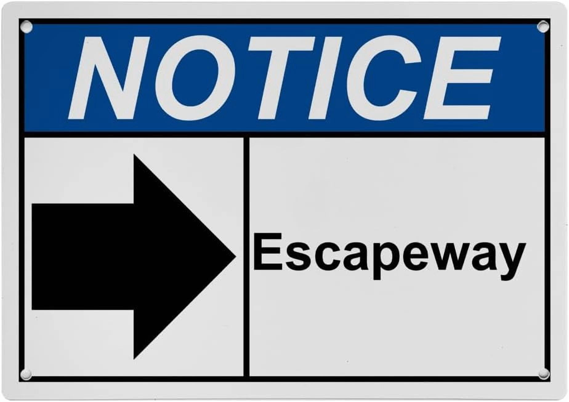 Industrial ANSI Horizontal Directional Sign - 8"x12" Weatherproof, UV ...