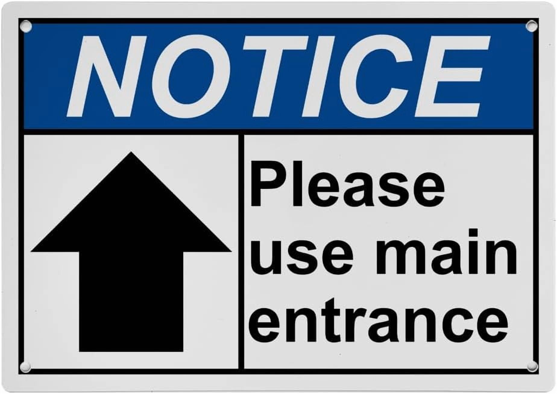 Industrial ANSI Horizontal Directional Sign - 8"x12" Weatherproof, UV ...
