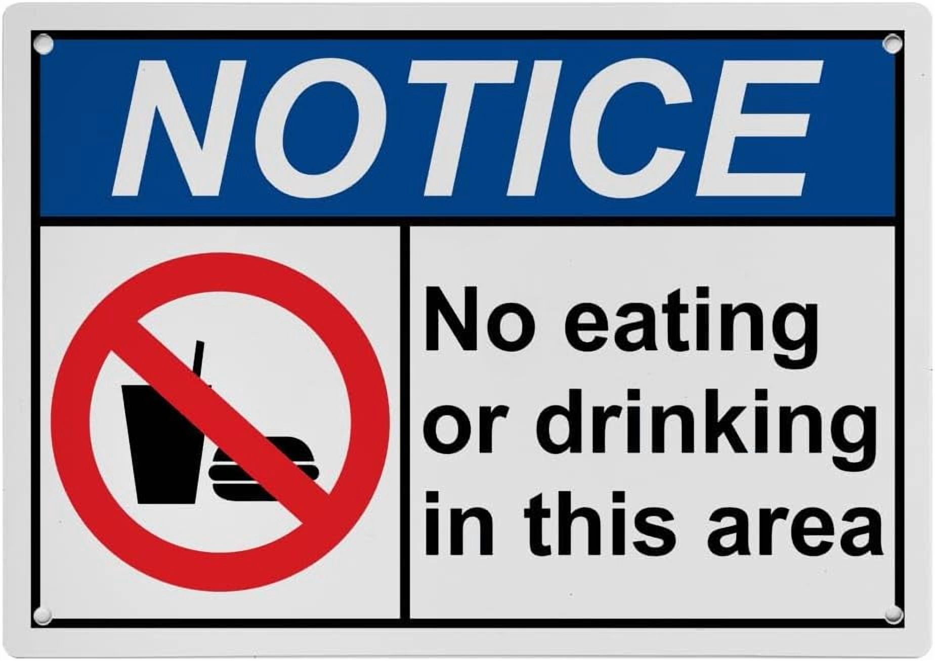 Industrial ANSI Horizontal Drinking Water Warning Sign - 8"x12 ...