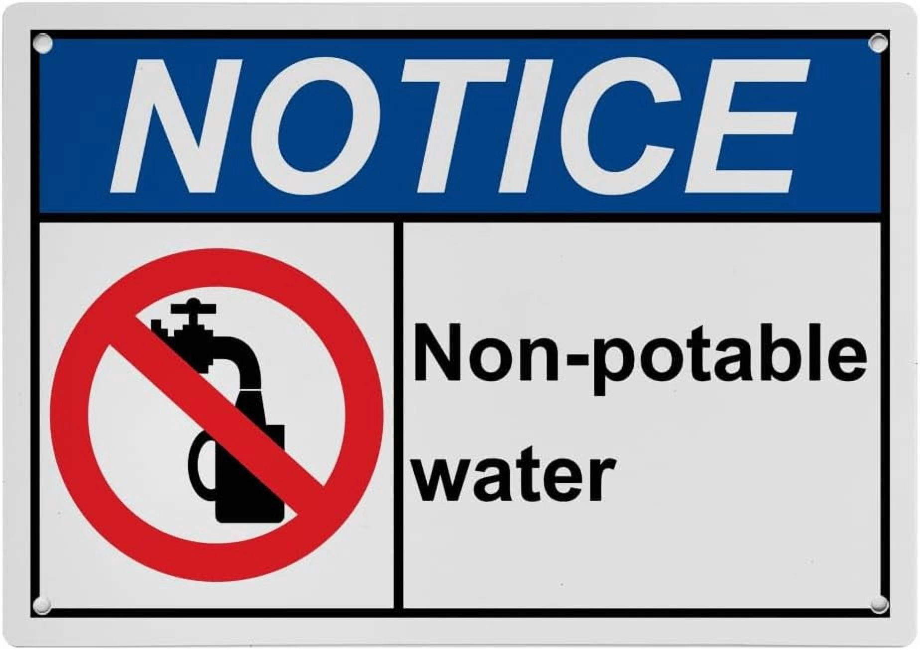 Industrial ANSI Horizontal Drinking Water Warning Sign - 8"x12 ...