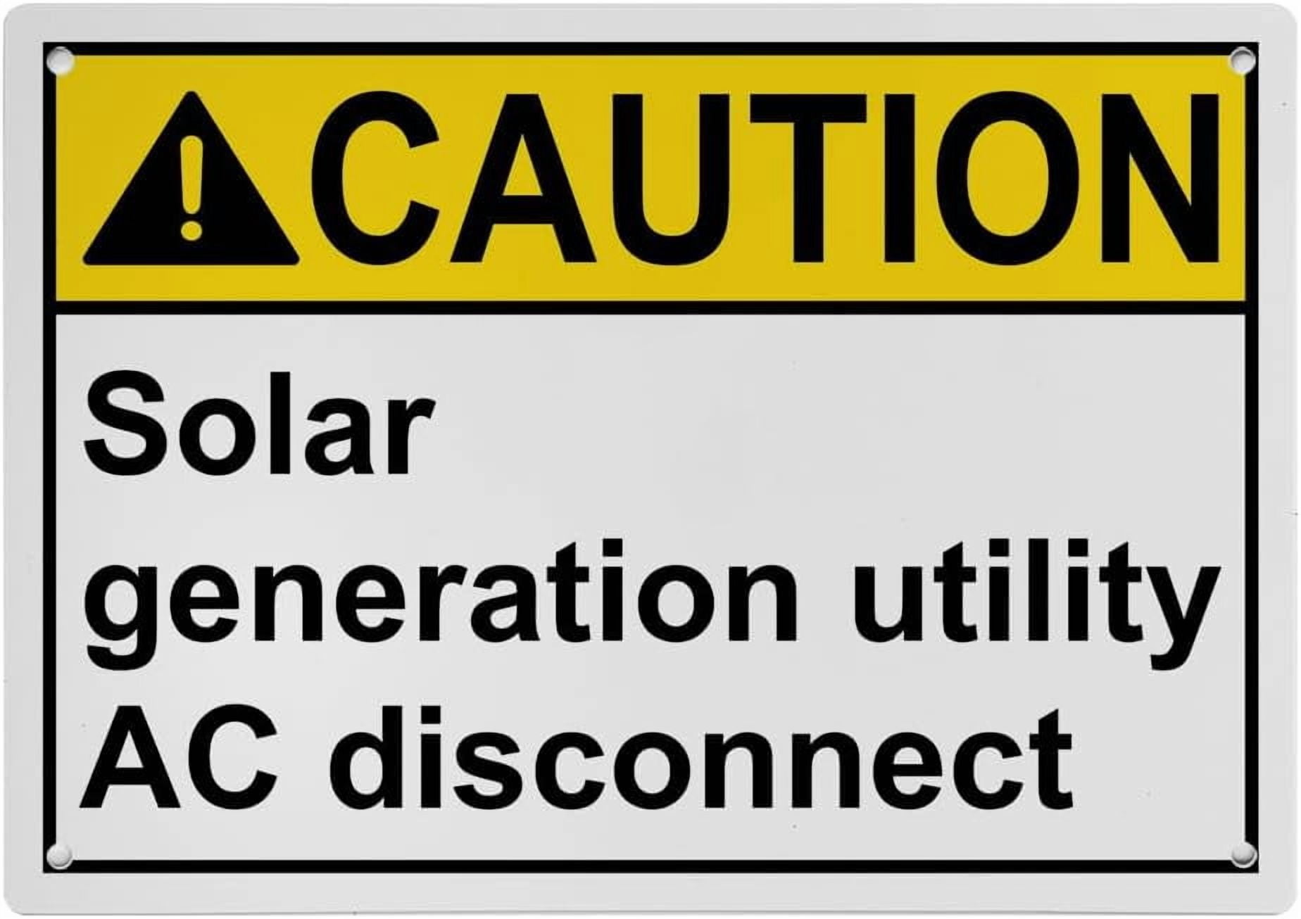 Industrial ANSI Horizontal Electrical Alternative Energy Warning Sign ...