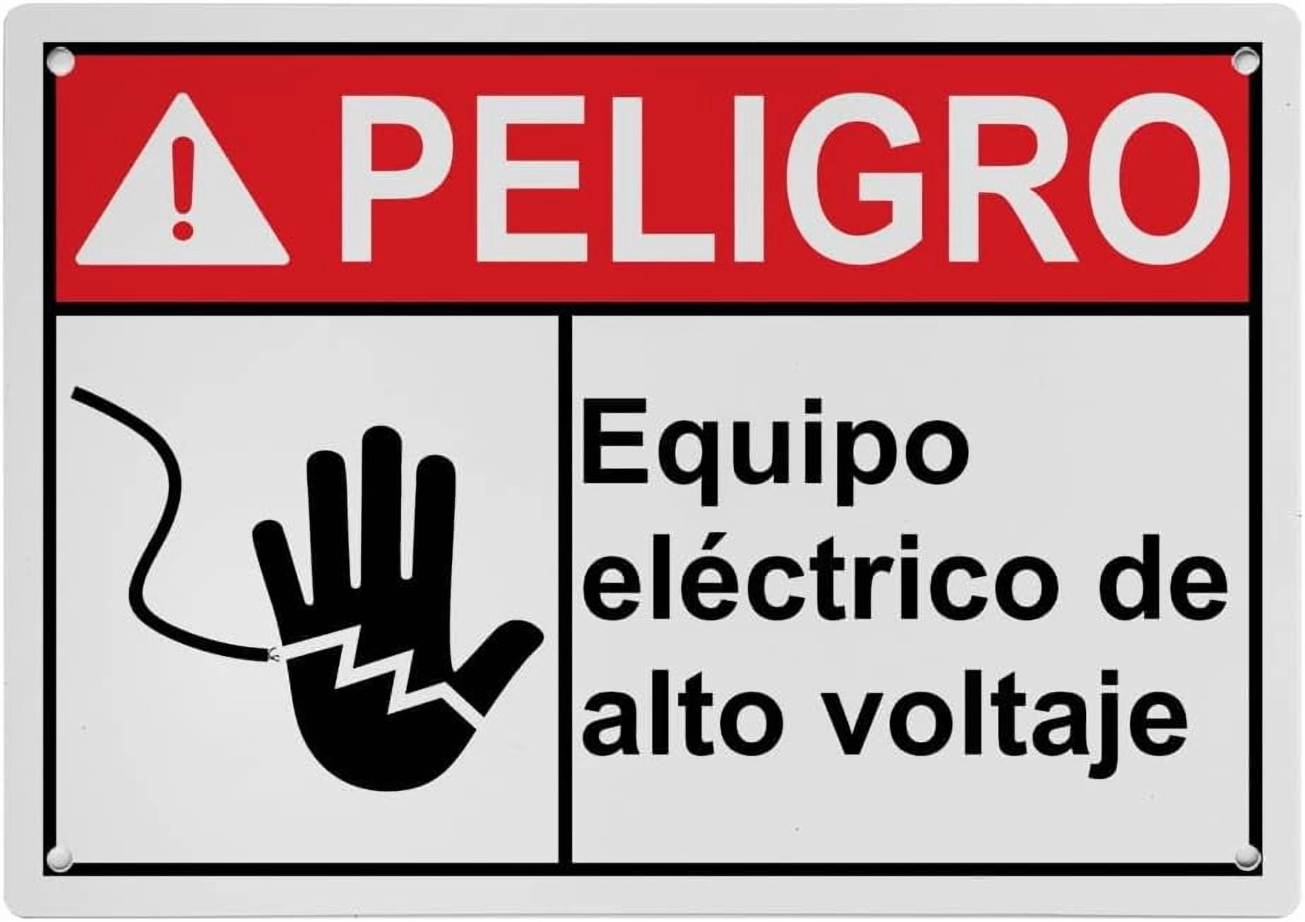 Industrial ANSI Horizontal Electrical High Voltage Warning Sign - 8"x12 ...