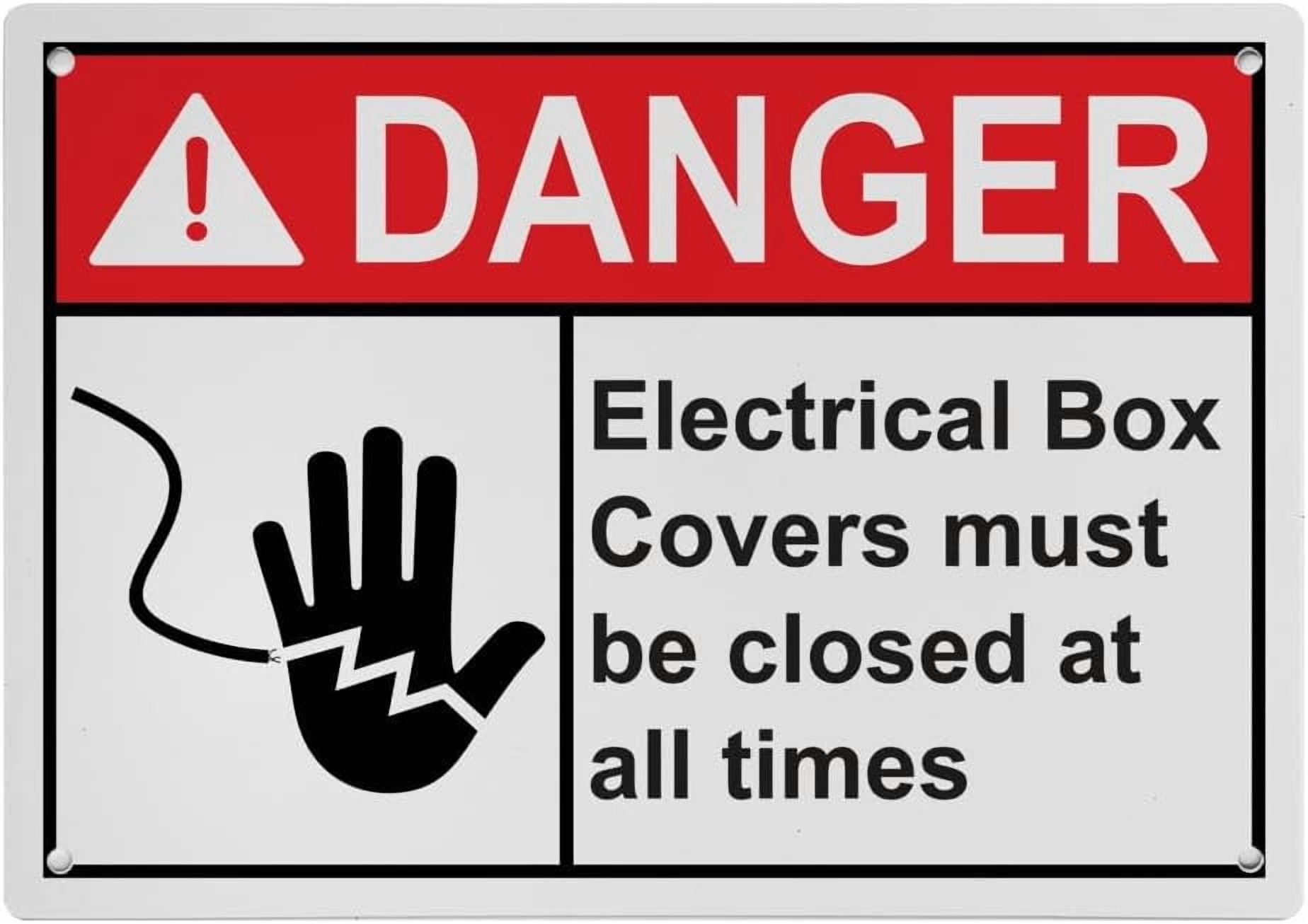 Industrial ANSI Horizontal Electrical Panel Warning Sign - 8"x12 ...