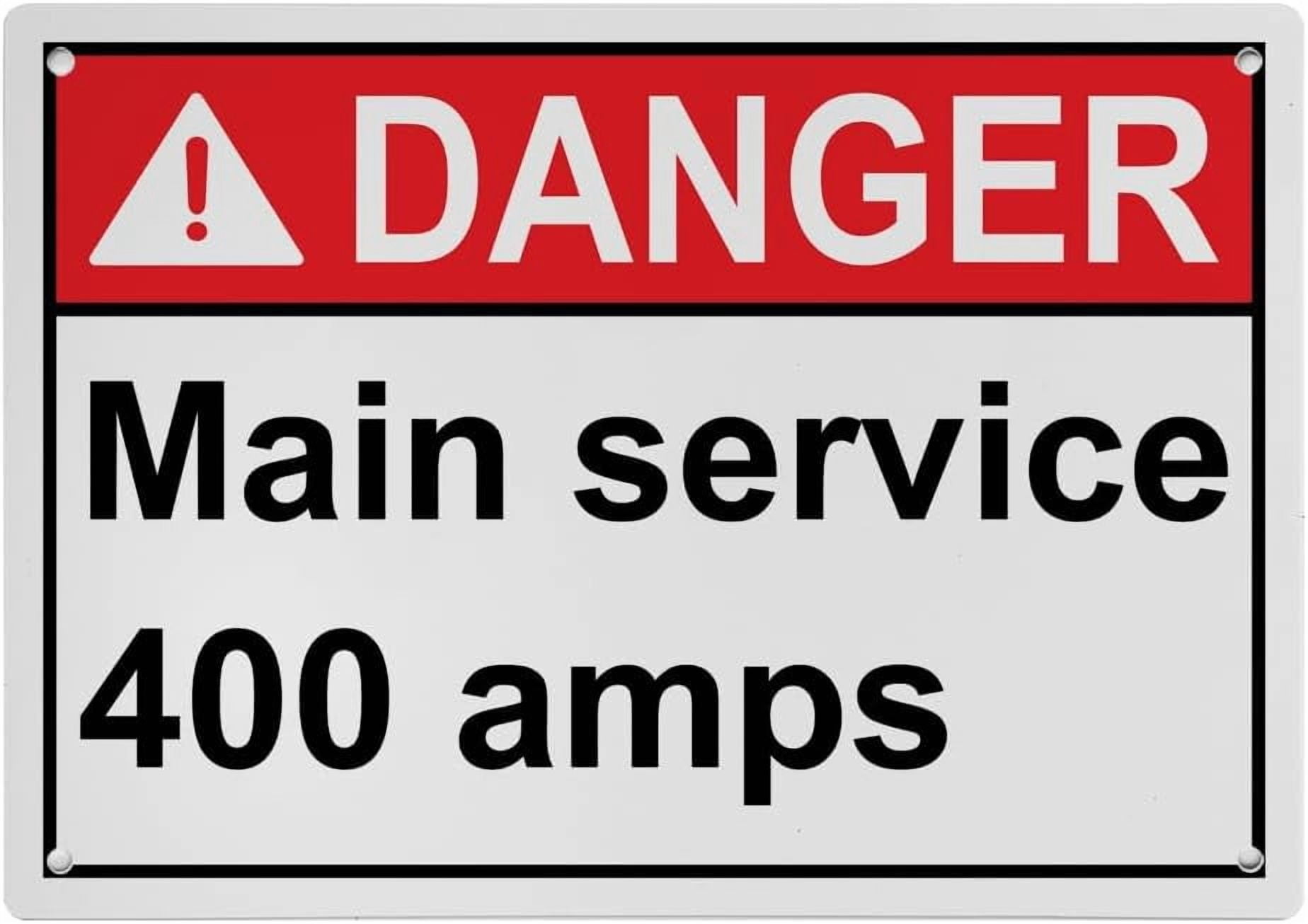 Industrial ANSI Horizontal Electrical Panel Warning Sign - 8"x12 ...