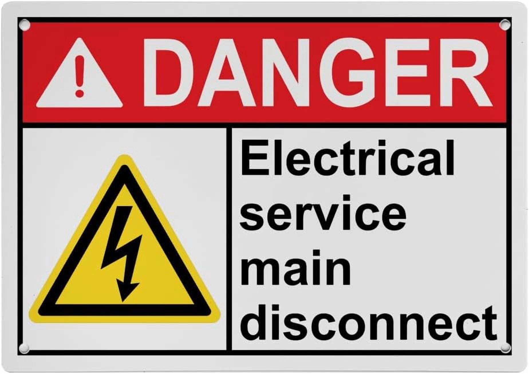 Industrial ANSI Horizontal Electrical Warning Sign - 8"x12 ...