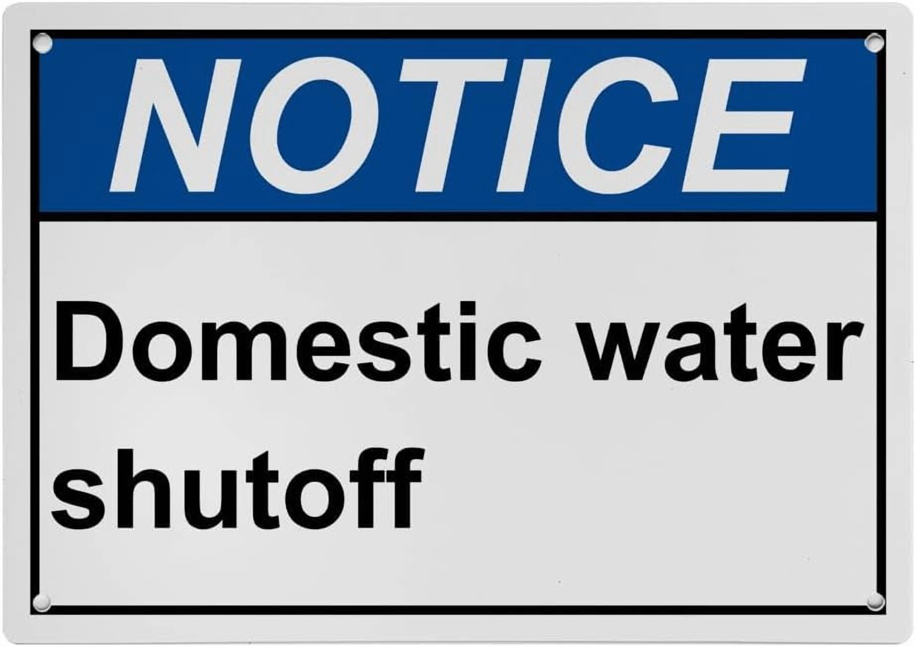 Industrial ANSI Horizontal Emergency Shut Off Warning Sign - 8"x12 ...