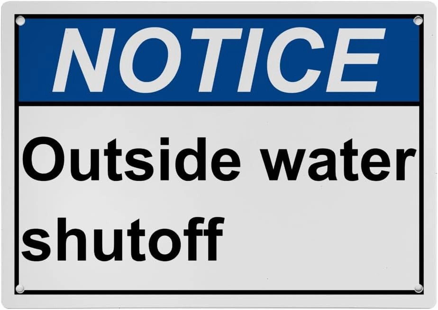 Industrial ANSI Horizontal Emergency Shut Off Warning Sign - 8"x12 ...