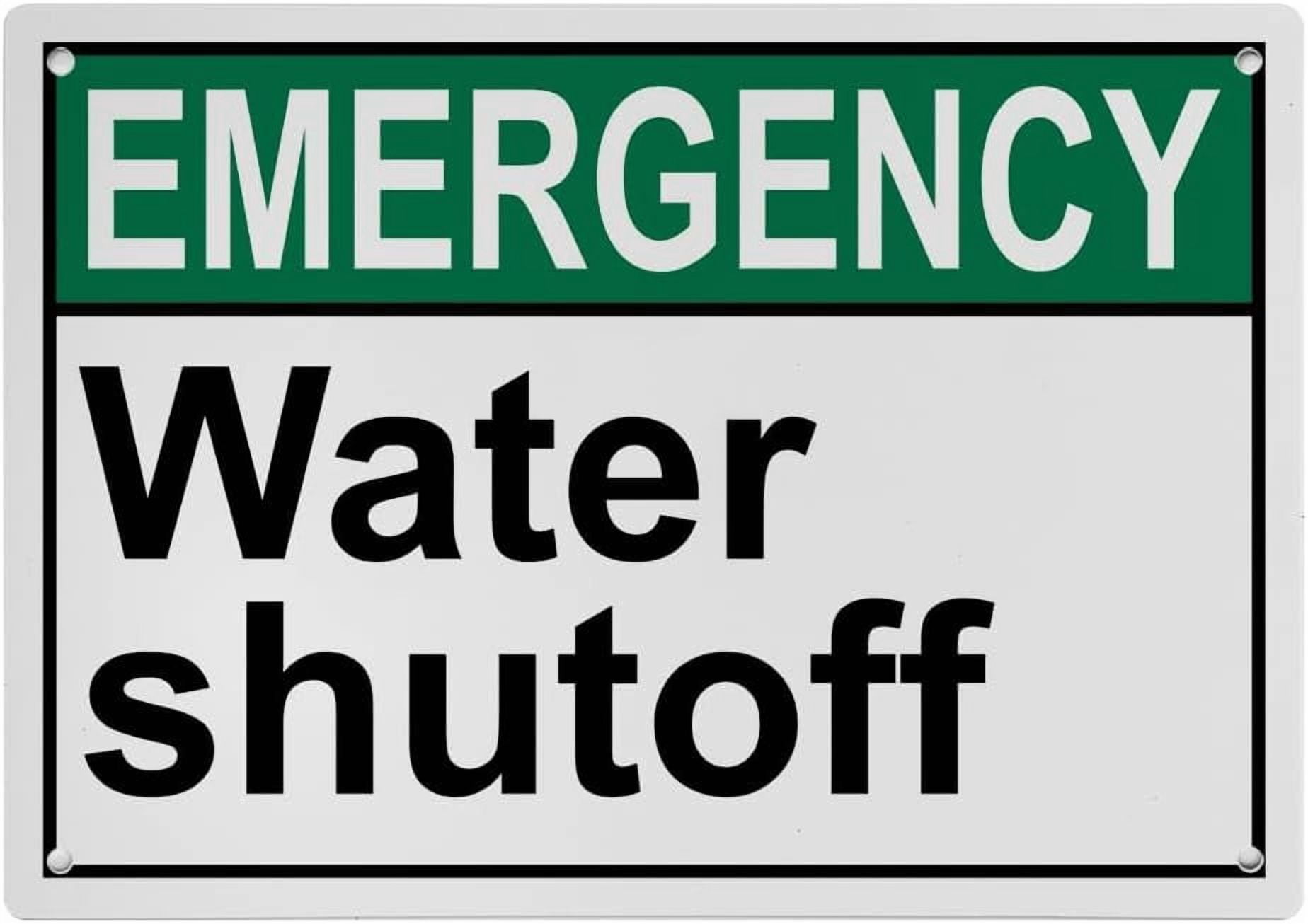 Industrial ANSI Horizontal Emergency Shut Off Warning Sign - 8"x12 ...