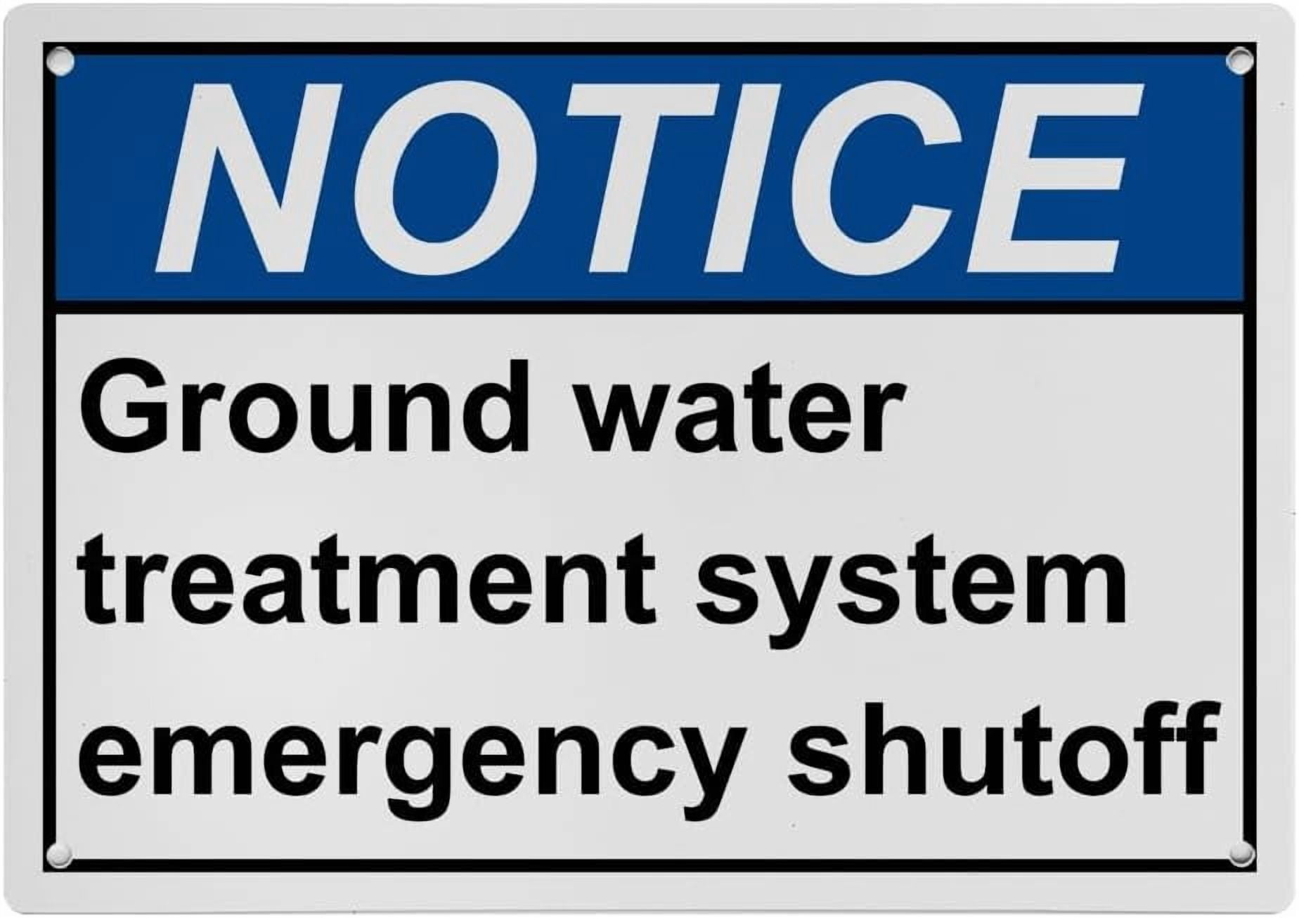 Industrial ANSI Horizontal Emergency Shut Off Warning Sign - 8"x12 ...