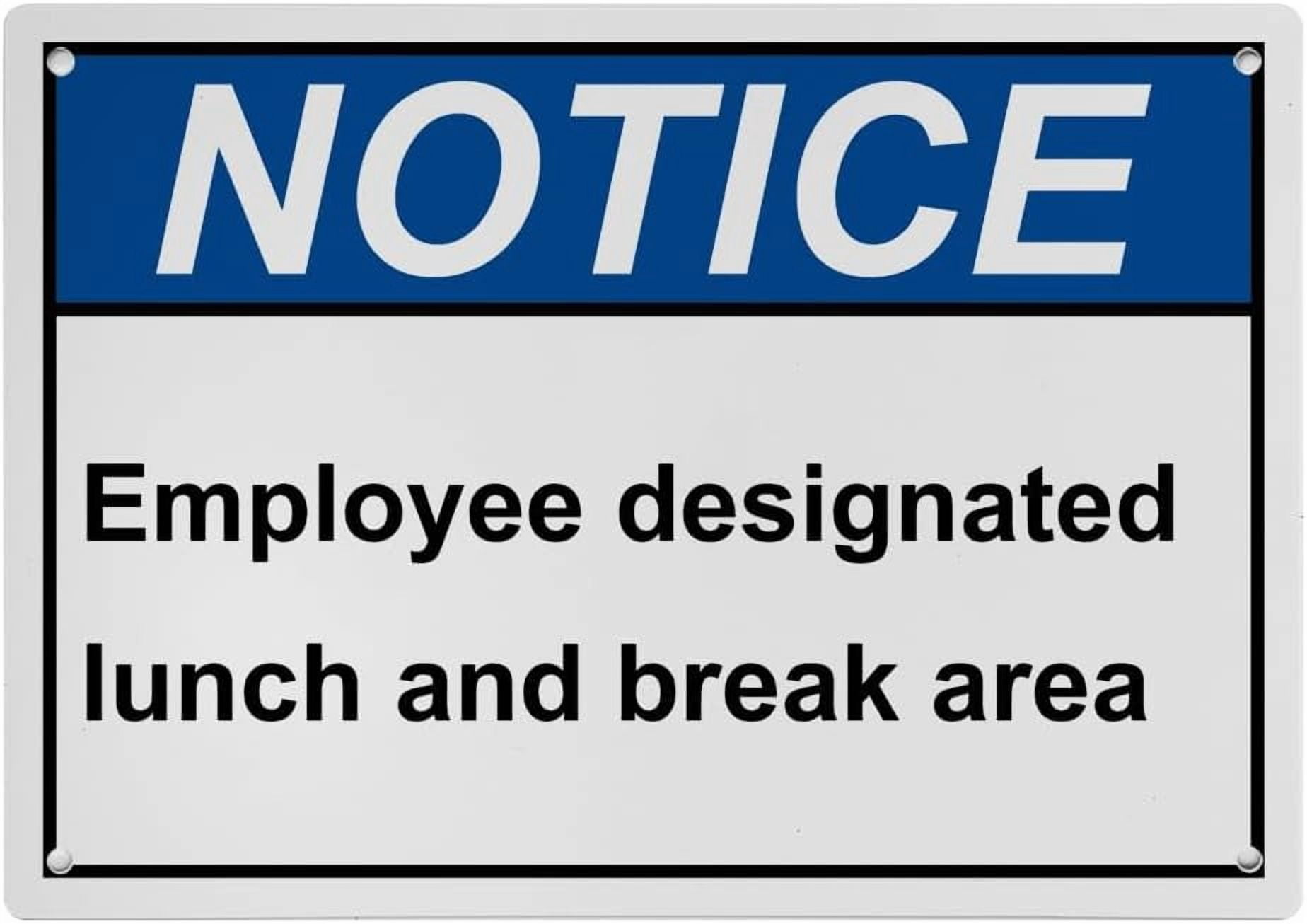 Industrial ANSI Horizontal Employees Only Sign - 8"x12" Weatherproof ...