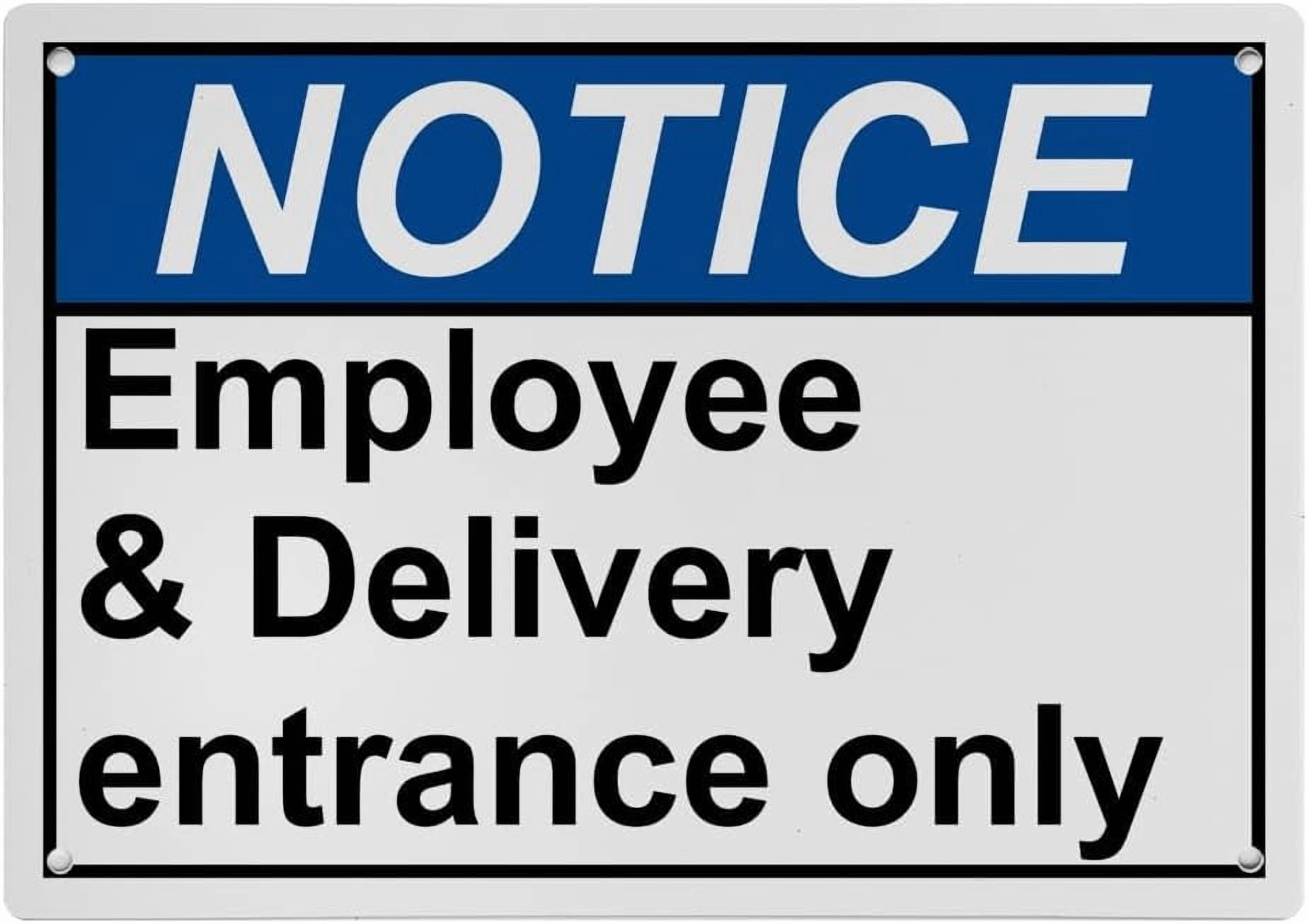 Industrial ANSI Horizontal Enter Sign - 8"x12" Weatherproof, UV ...
