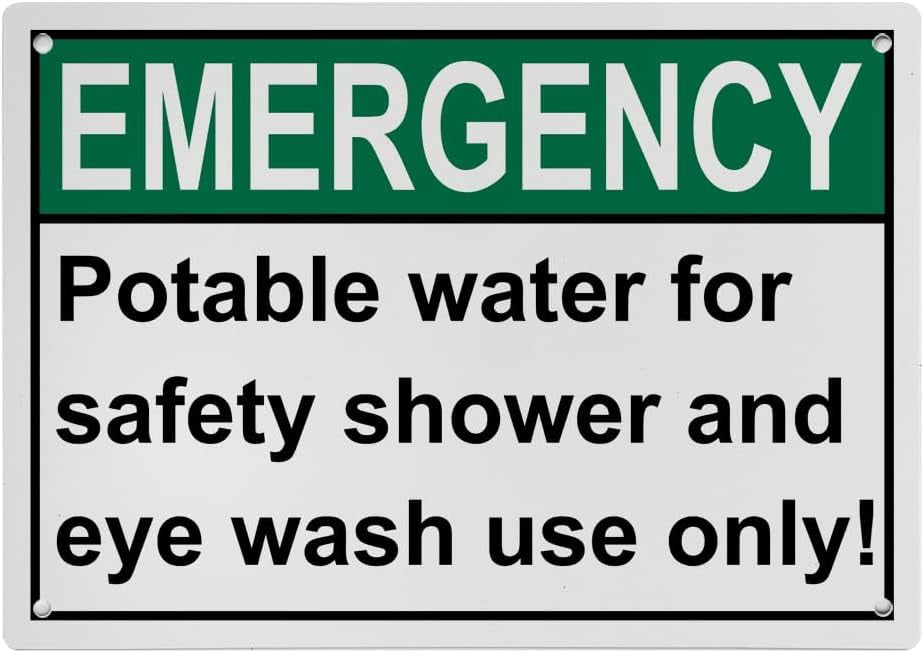 Industrial ANSI Horizontal First Aid Warning Sign - 8"x12" Weatherproof ...