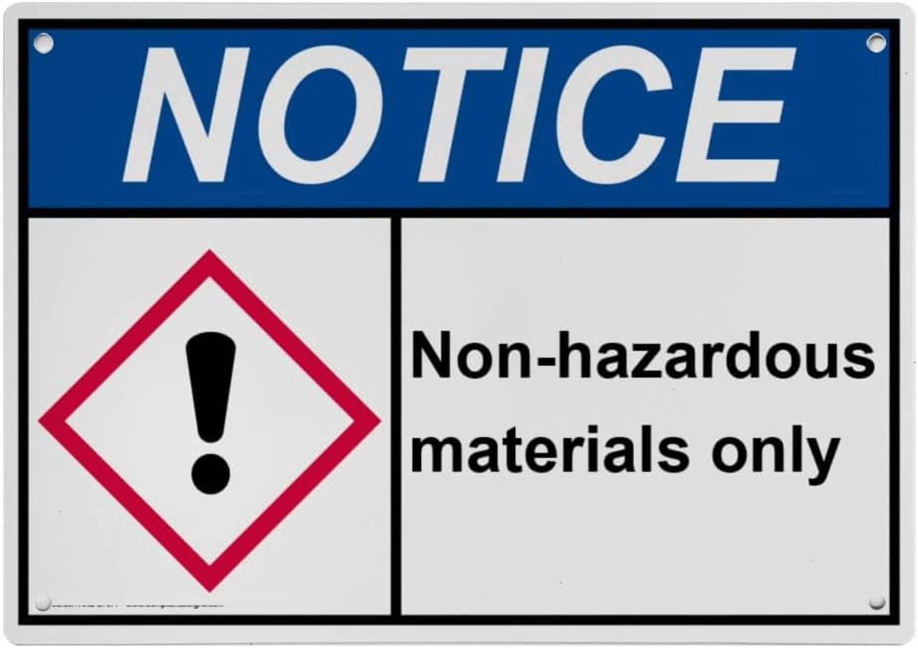 Industrial ANSI Horizontal GHS Hazardous Material Warning Sign - 8"x12 ...