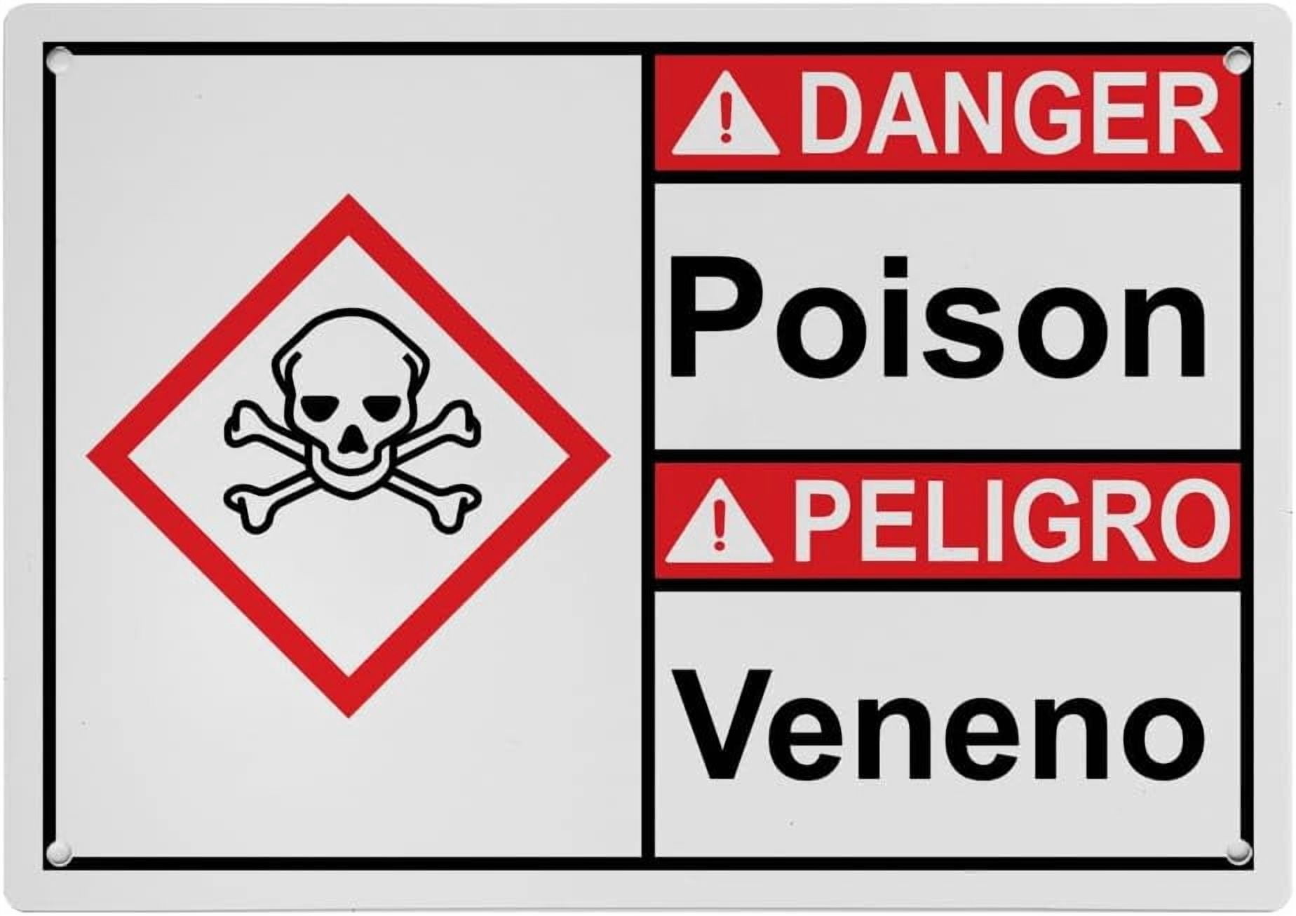 Industrial ANSI Horizontal GHS Hazardous Material Warning Sign - 8"x12 ...