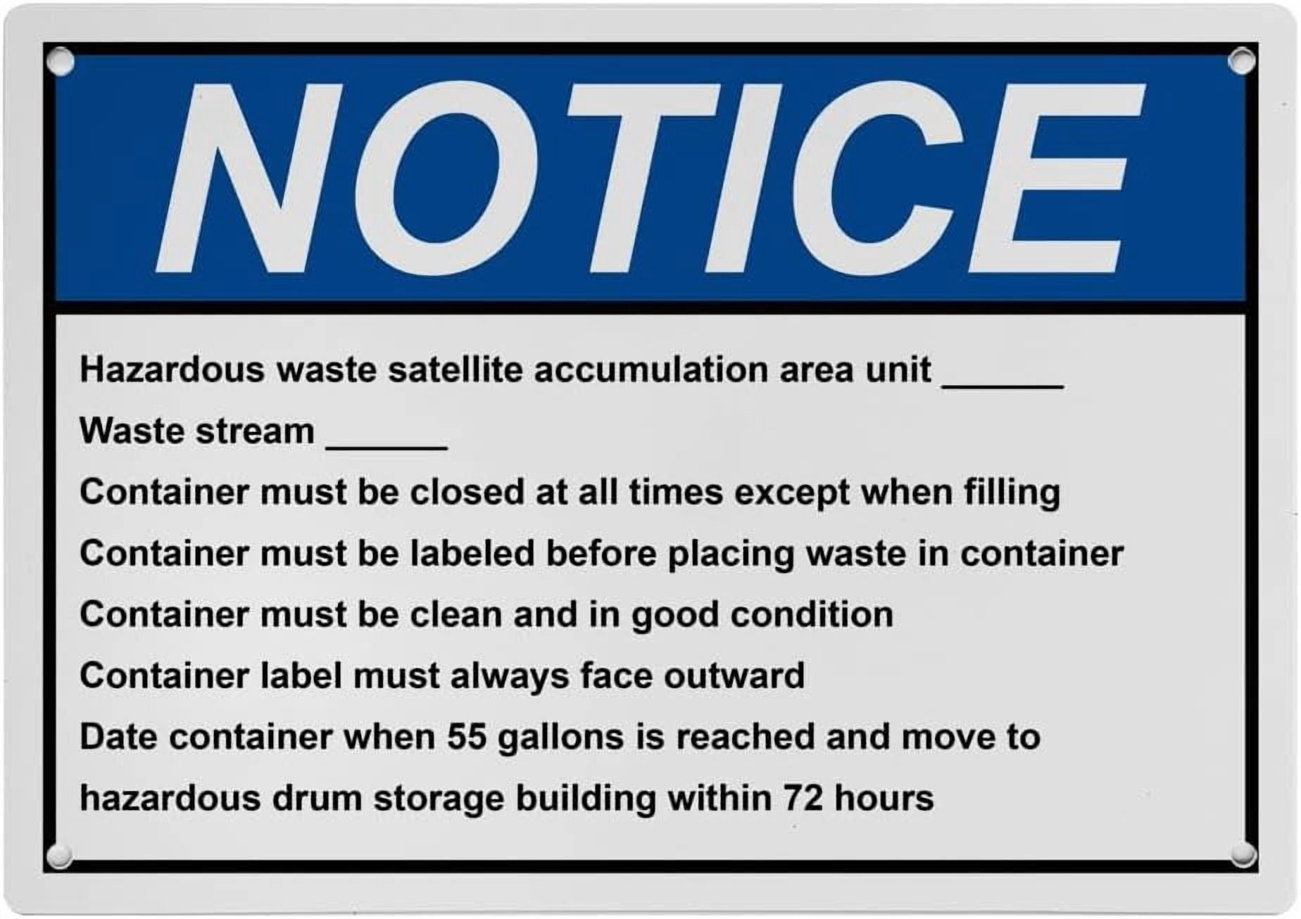 Industrial ANSI Horizontal Hazardous Material Warning Sign #6 - 8"x12 ...