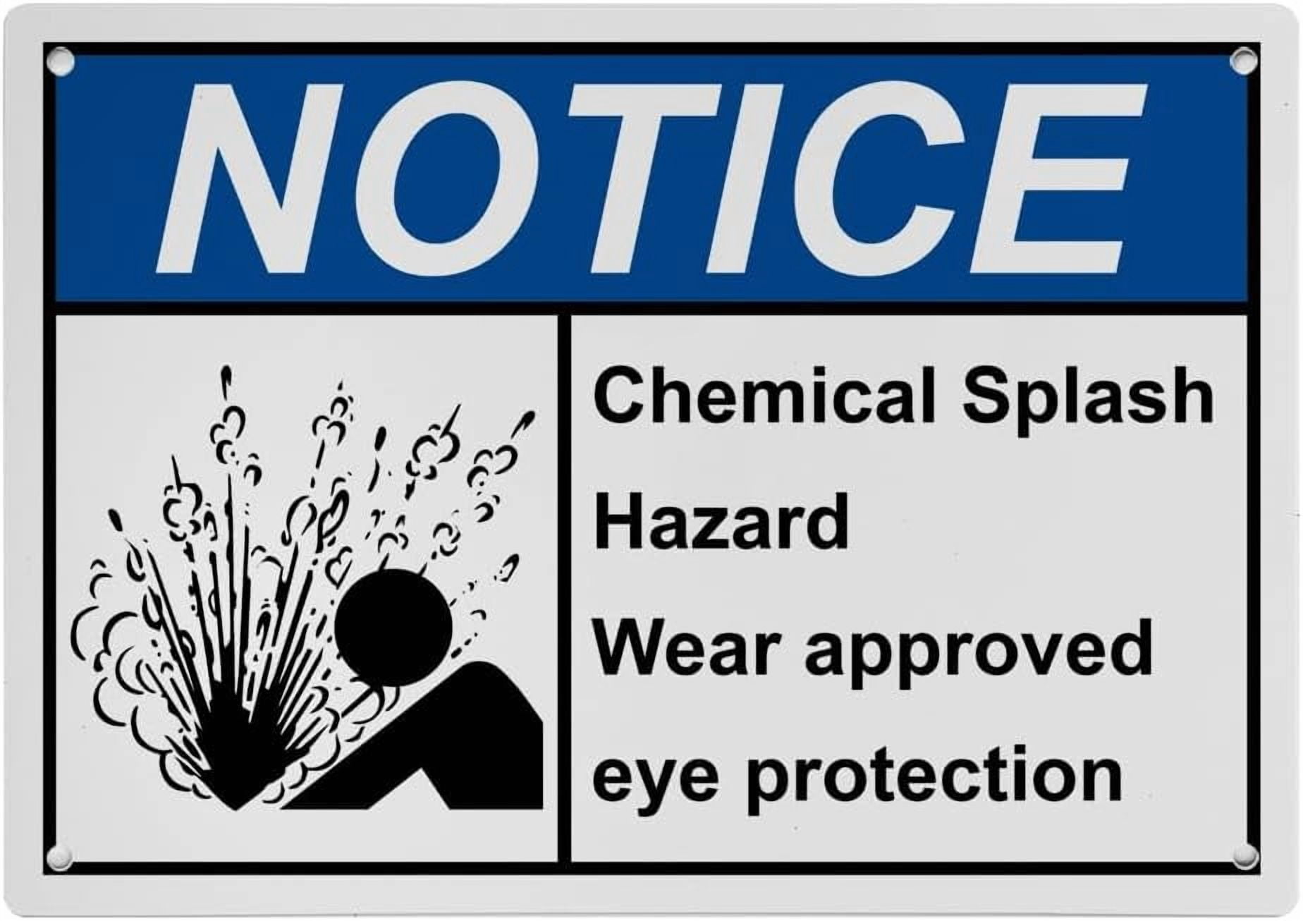 Industrial ANSI Horizontal Hazardous Material Warning Sign - 8"x12 ...