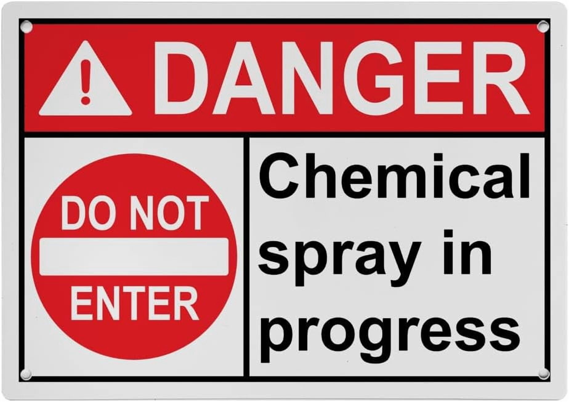 Industrial ANSI Horizontal Hazardous Material Warning Sign - 8"x12 ...
