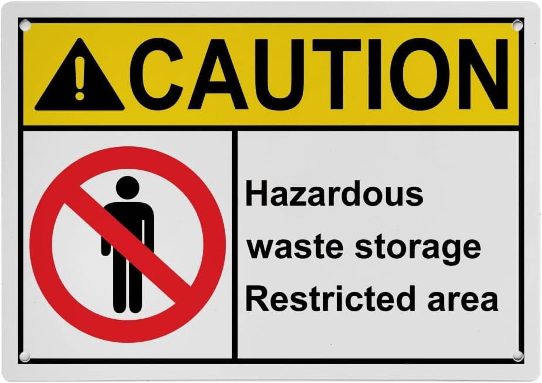 Industrial ANSI Horizontal Hazardous Material Warning Sign - 8"x12 ...