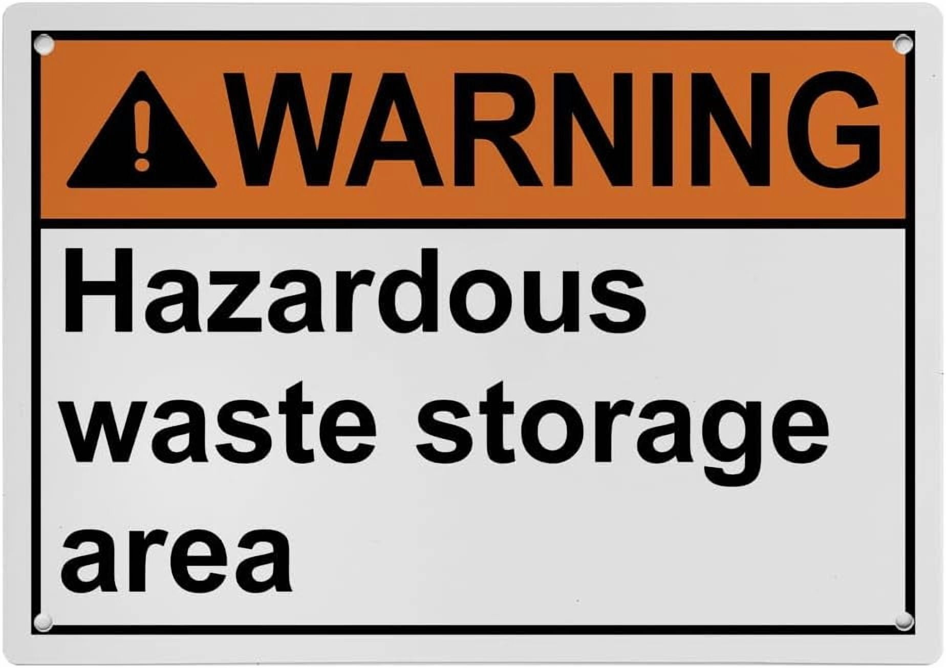 Industrial ANSI Horizontal Hazardous Material Warning Sign - 8"x12 ...