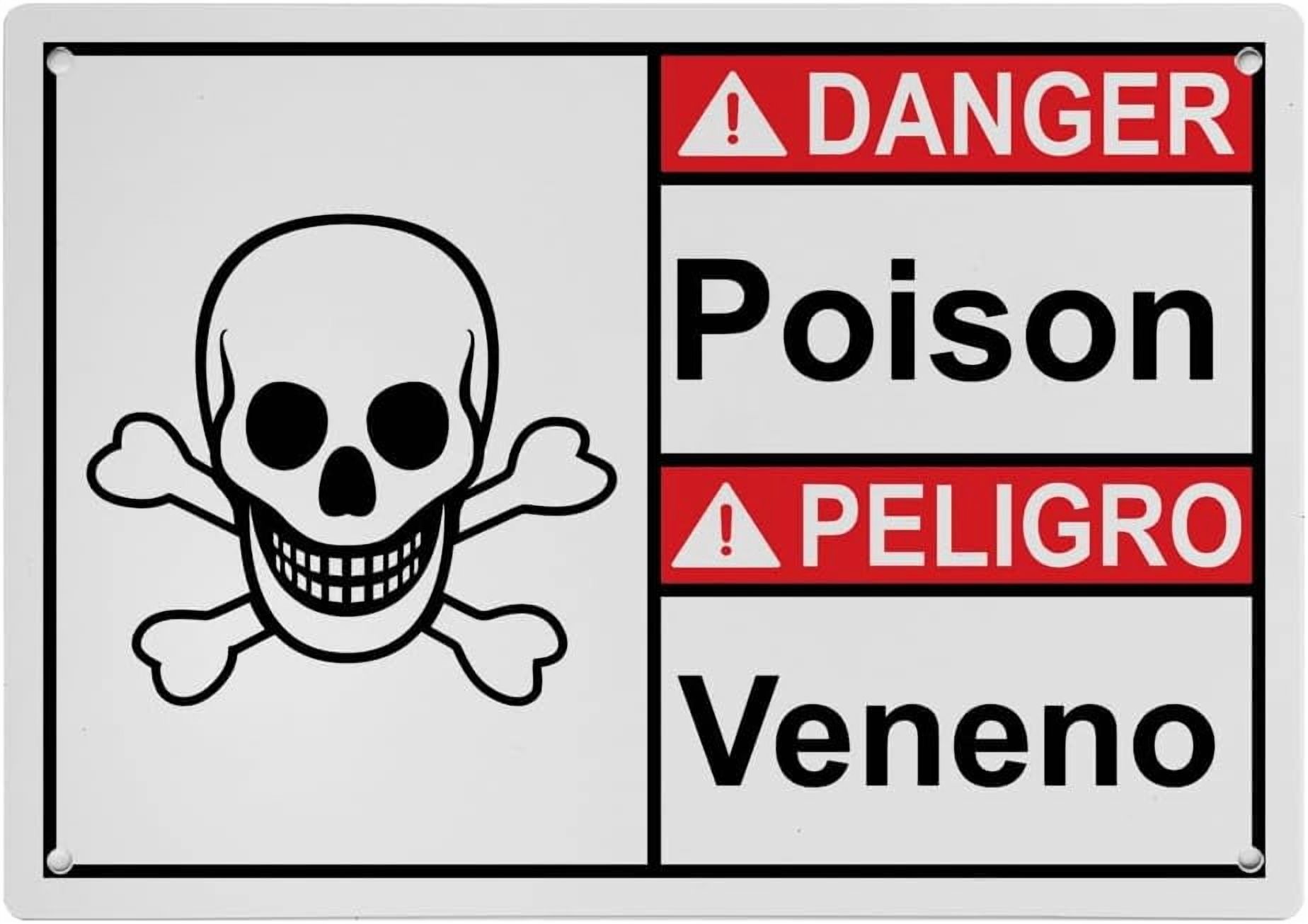 Industrial ANSI Horizontal Hazardous Material Warning Sign - 8"x12 ...