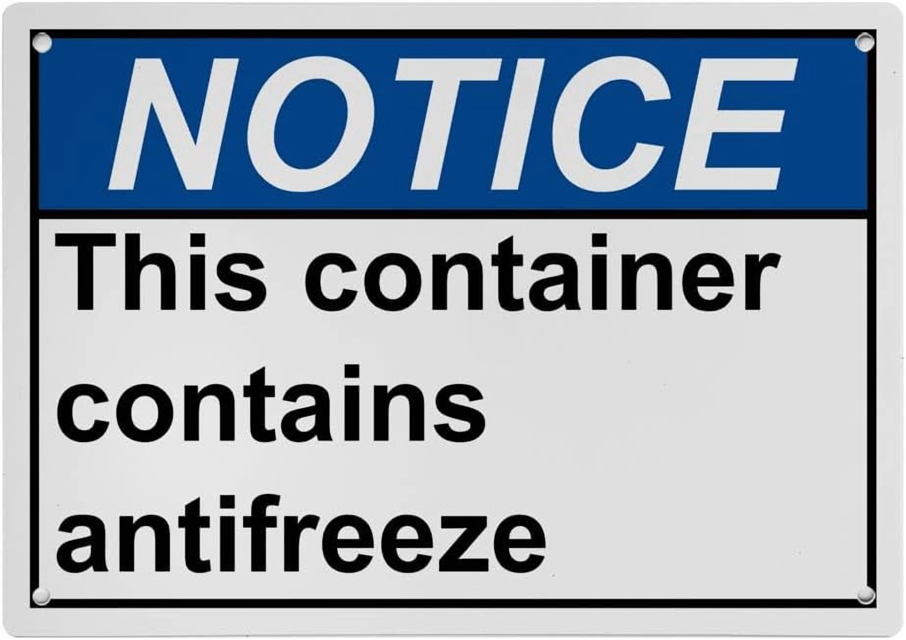 Industrial ANSI Horizontal Hazardous Material Warning Sign - 8"x12 ...
