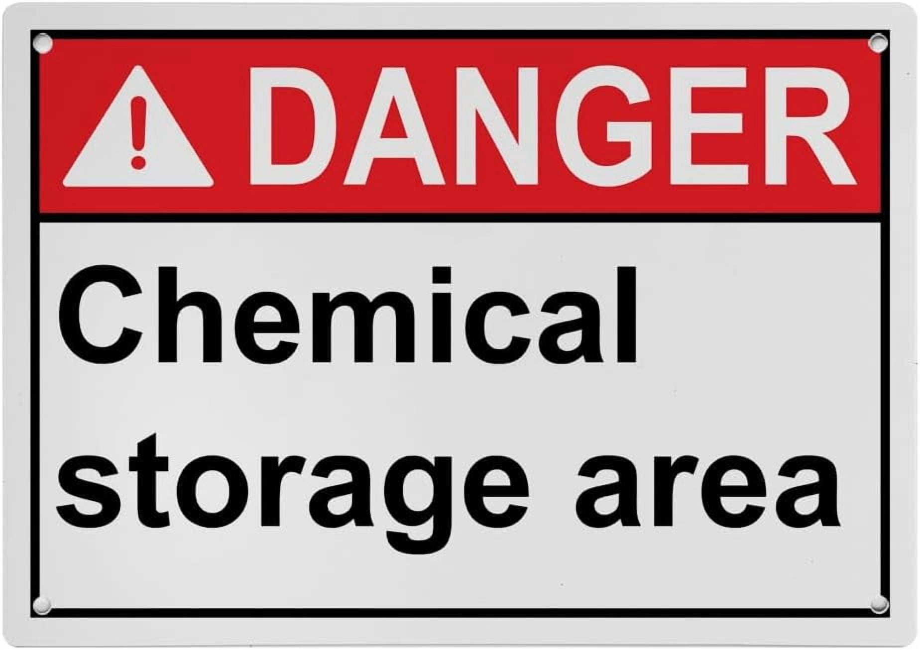 Industrial ANSI Horizontal Hazardous Material Warning Sign - 8"x12 ...