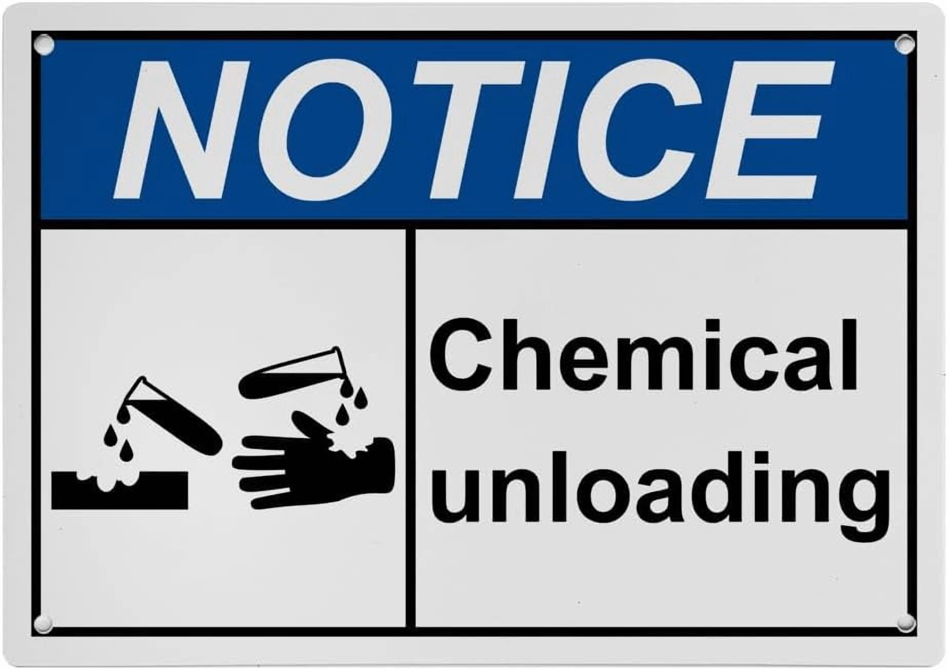 Industrial ANSI Horizontal Hazardous Material Warning Sign - 8"x12 ...