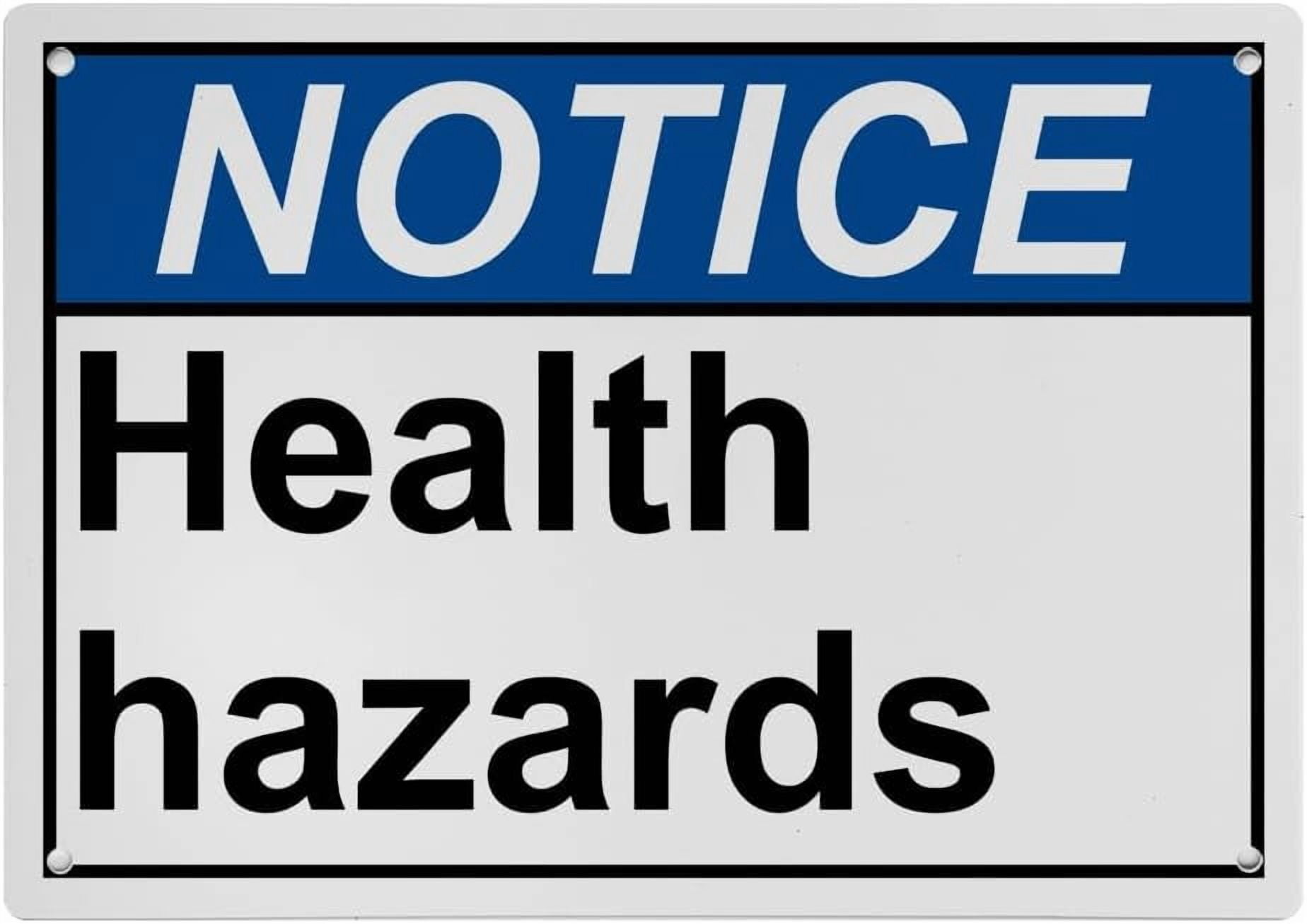 Industrial ANSI Horizontal Hazardous Material Warning Sign - 8"x12 ...