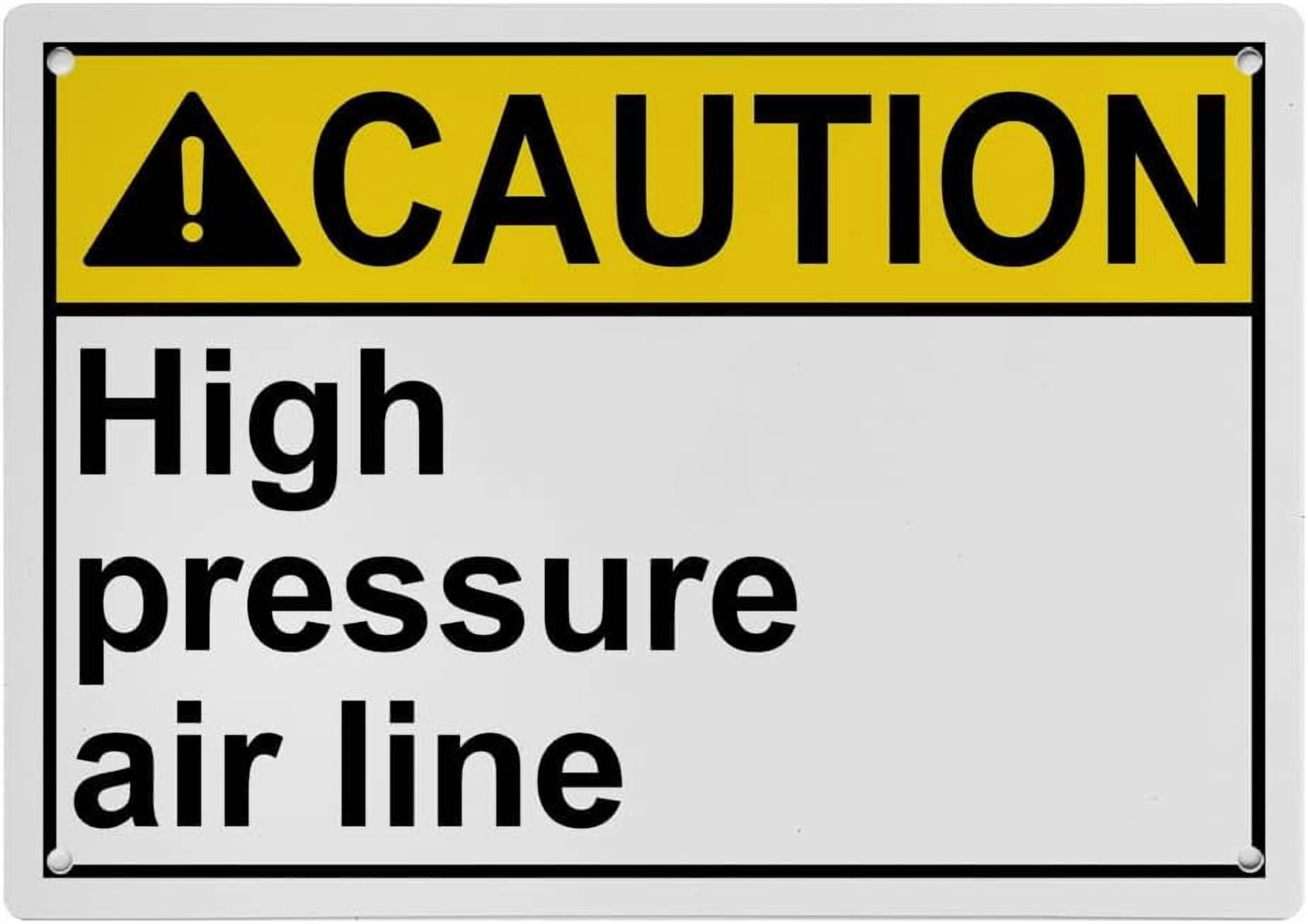 Industrial ANSI Horizontal Machine Safety Sign - 8"x12" Weatherproof UV ...