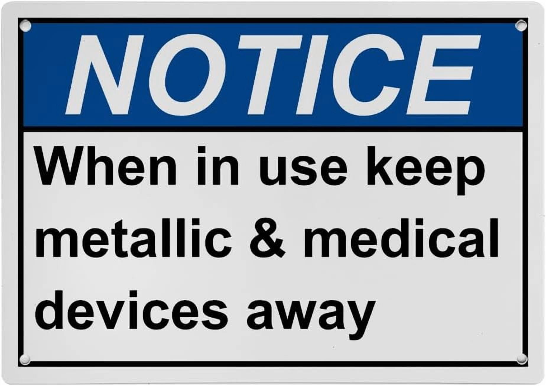 Industrial ANSI Horizontal Machine Safety Sign - 8"x12" Weatherproof UV ...