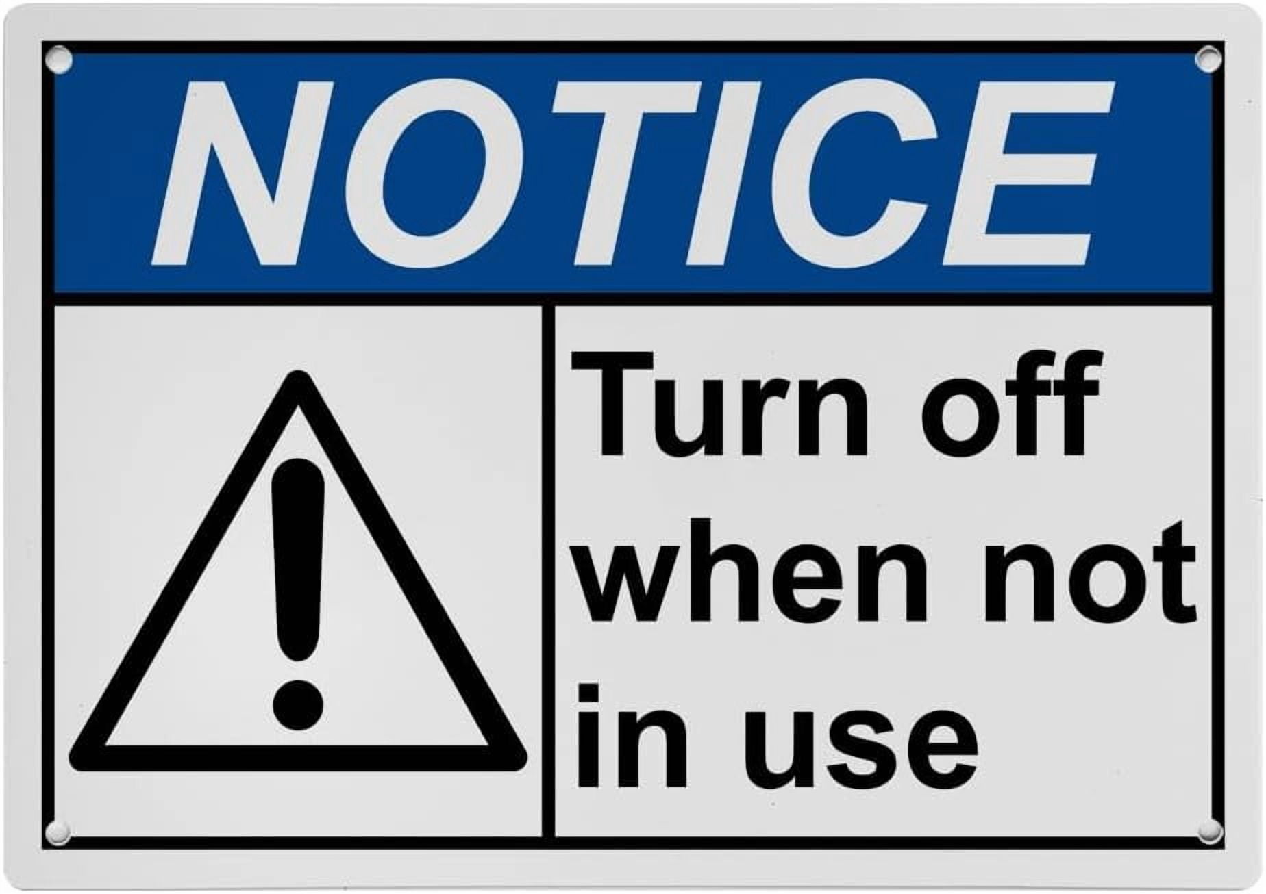 Industrial ANSI Horizontal Machine Safety Sign - 8"x12" Weatherproof UV ...
