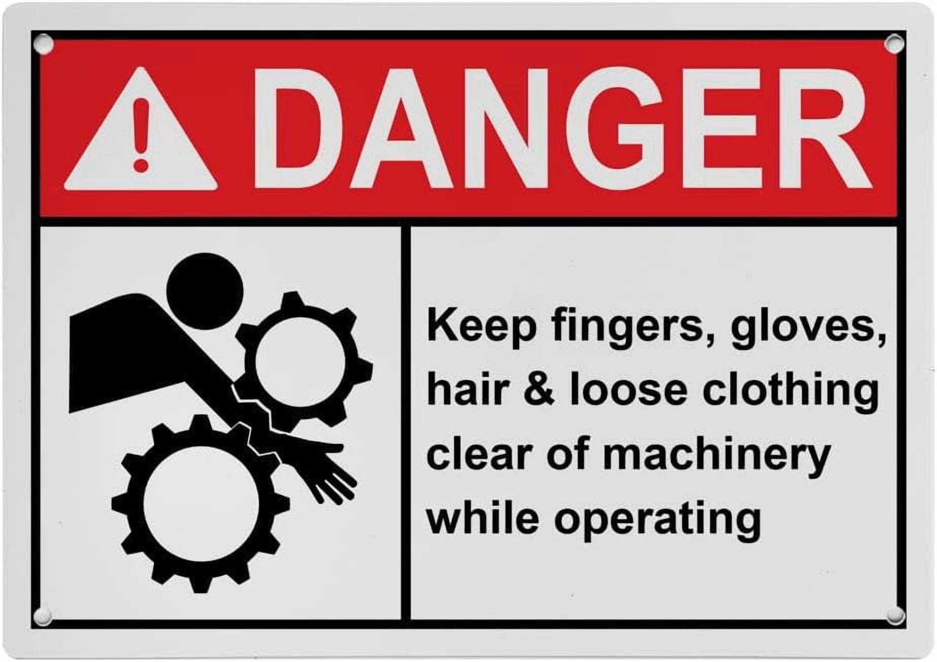 Industrial ANSI Machine Safety Sign - 8"x12" Weatherproof Plastic UV ...