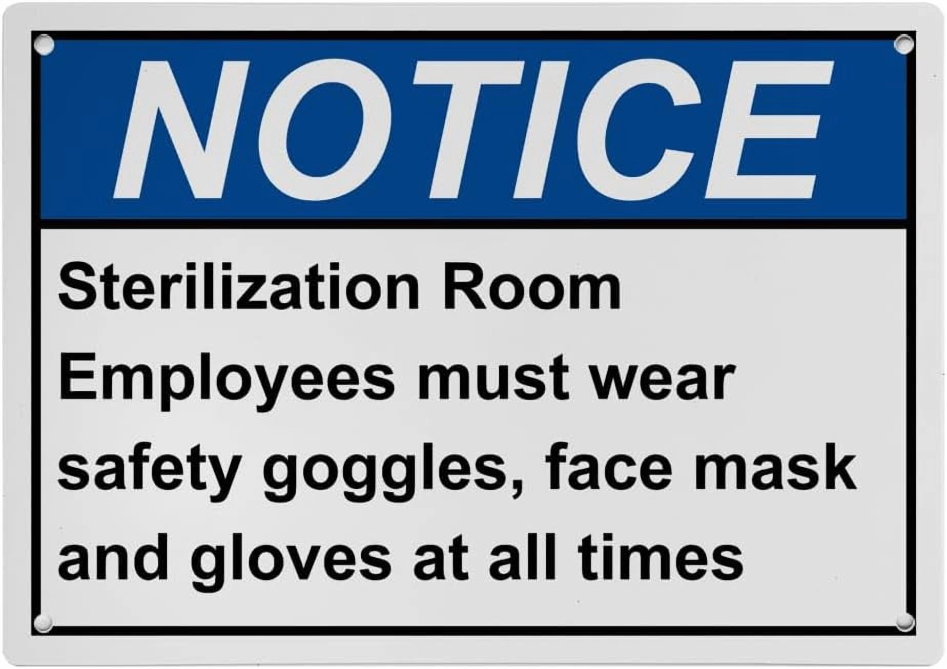 Industrial ANSI PPE Multiple Sign - 8"x12" Weatherproof, Plastic UV ...