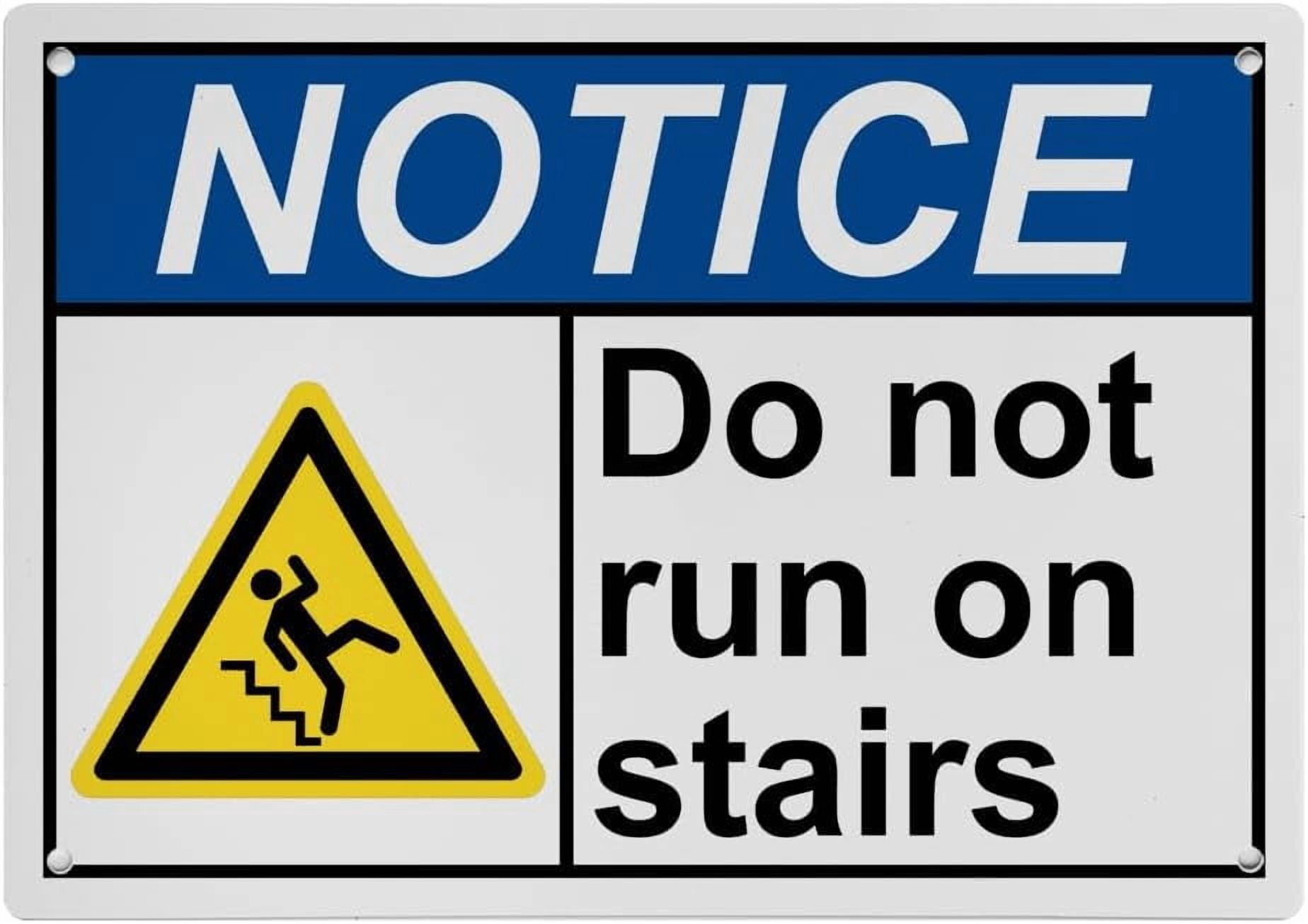Industrial ANSI Stairway Safety Sign - 8"x12" Weatherproof UV Resistant ...