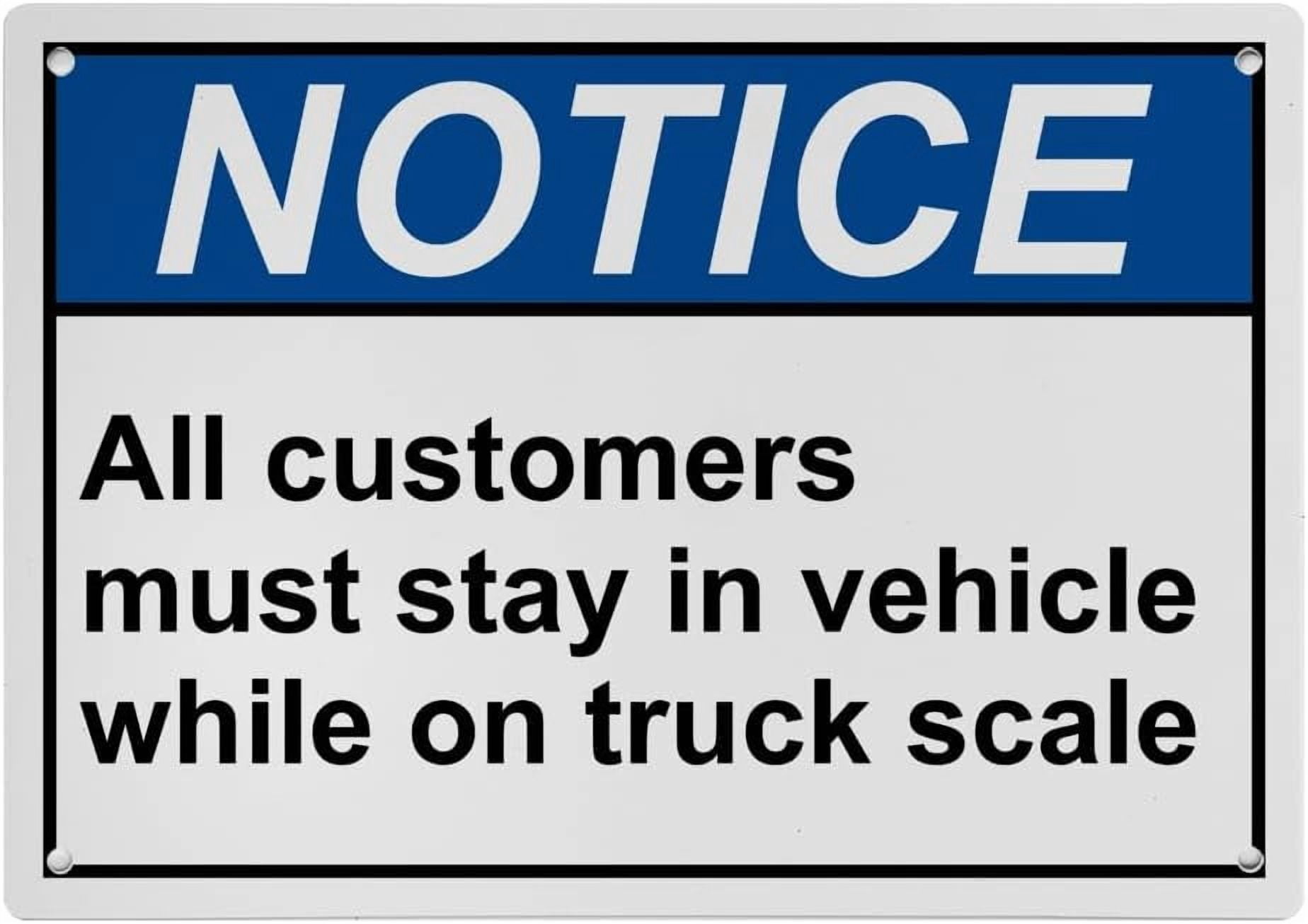 Industrial ANSI Truck Safety Sign - 8"x12" Weatherproof UV Resistant ...