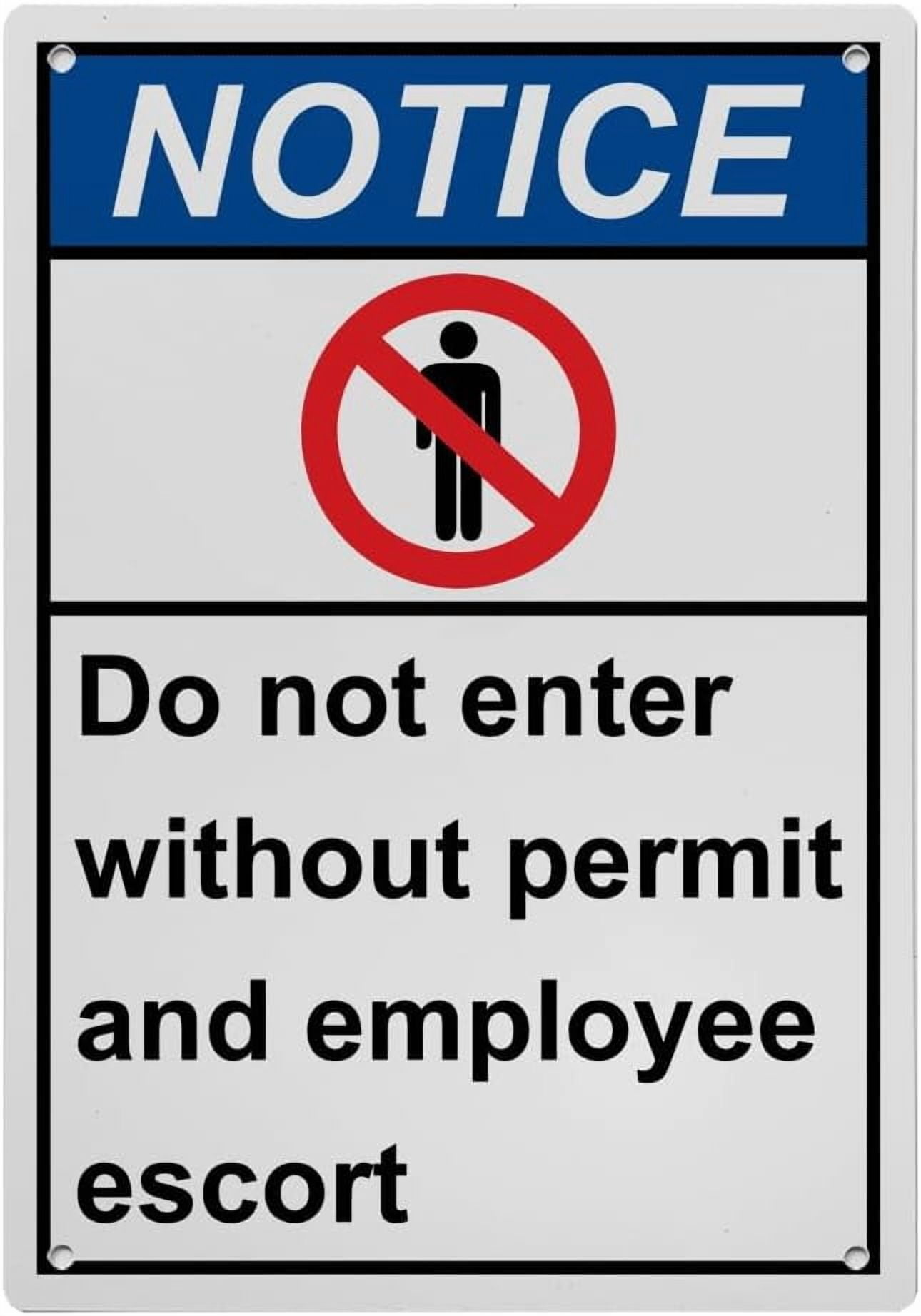 Industrial ANSI Vertical Authorized Personnel Only Sign - 8"x12 ...
