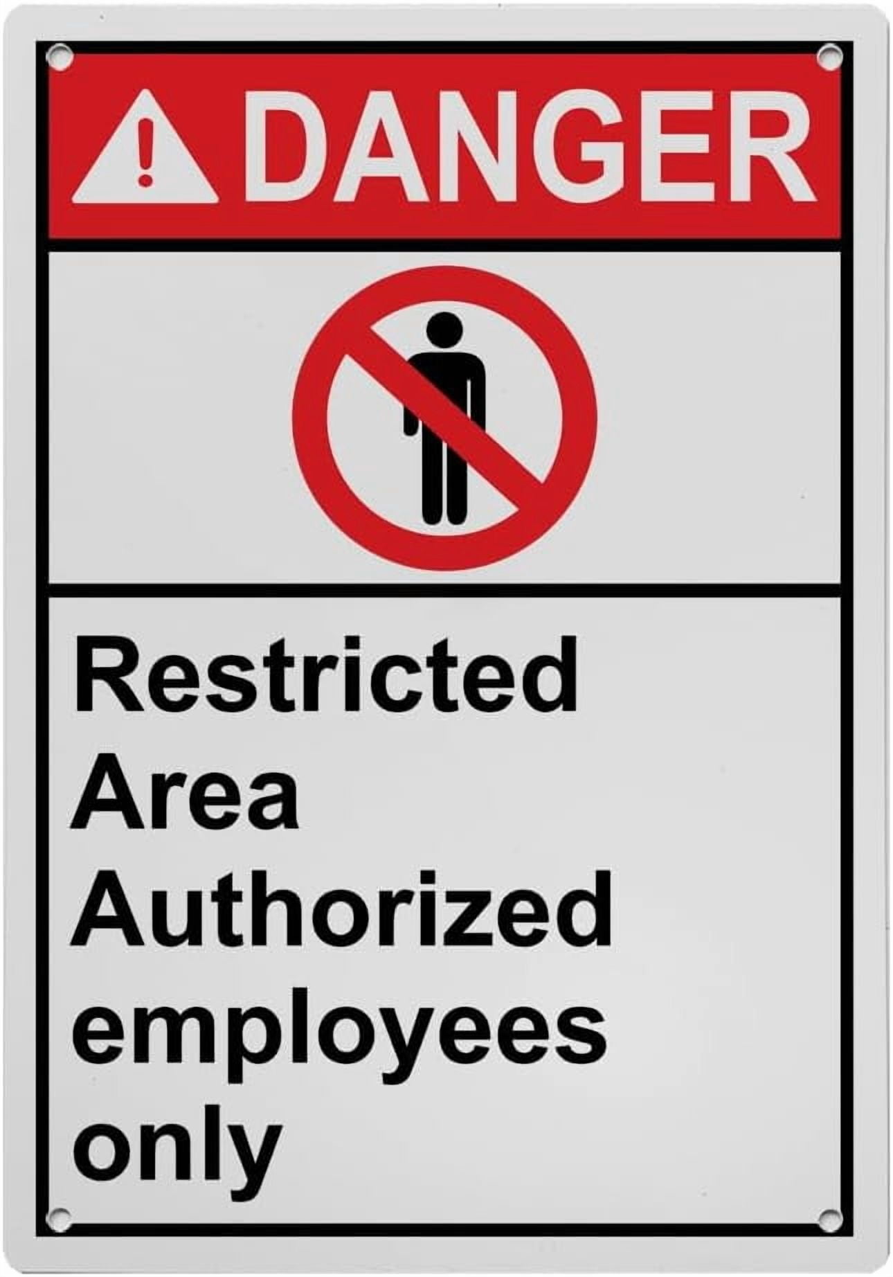 Industrial ANSI Vertical Authorized Personnel Only Sign - 8"x12 ...