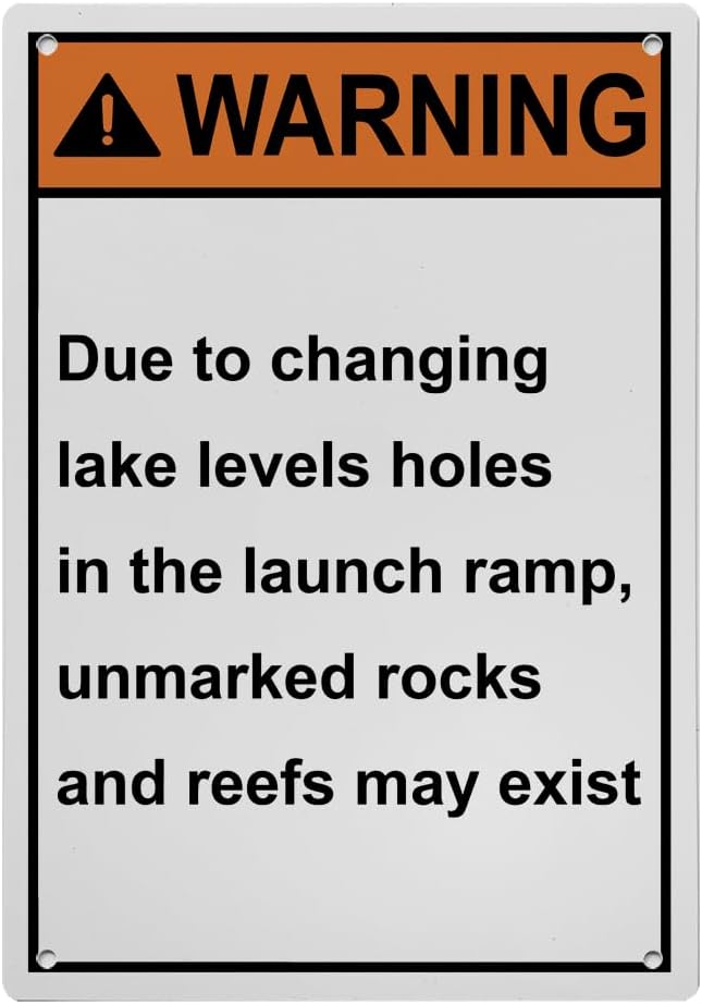 Industrial ANSI Vertical Boating Marine Fishing Sign - 8"x12 ...