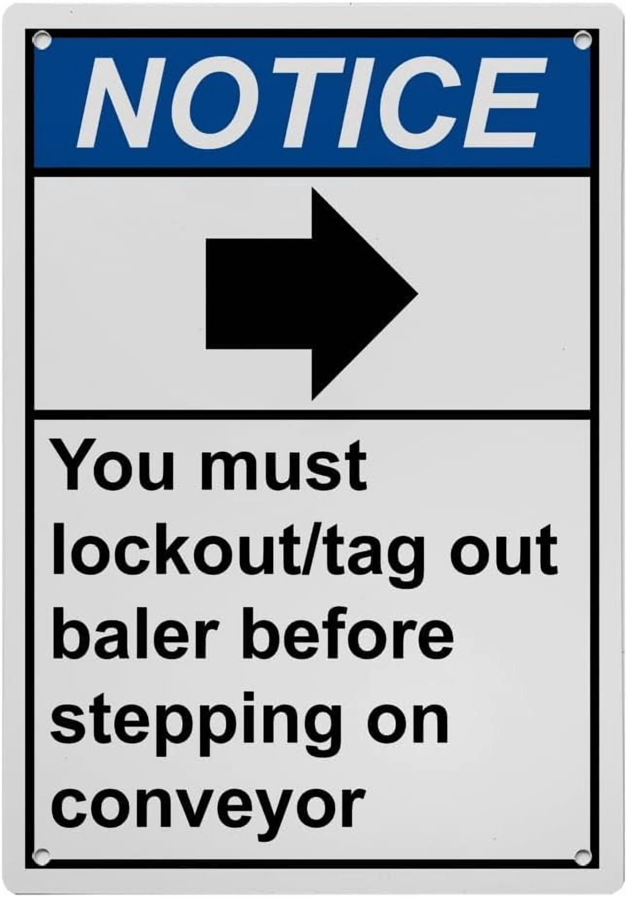 Industrial ANSI Vertical Directional Warning Sign - 8"x12" Weatherproof ...
